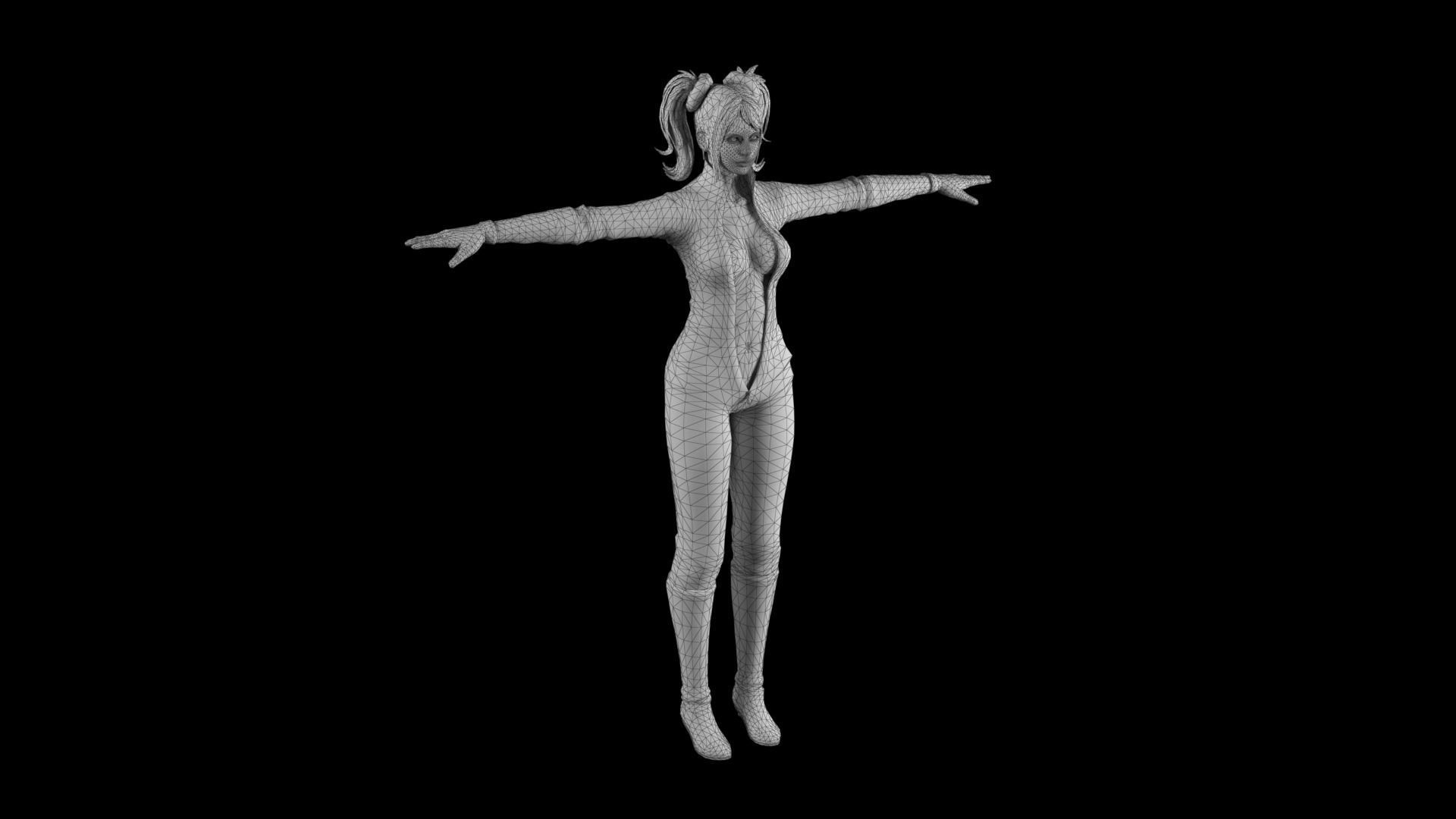 3d Model Juliet Starling Sexy Rider Vr Ar Low Poly Cgtrader