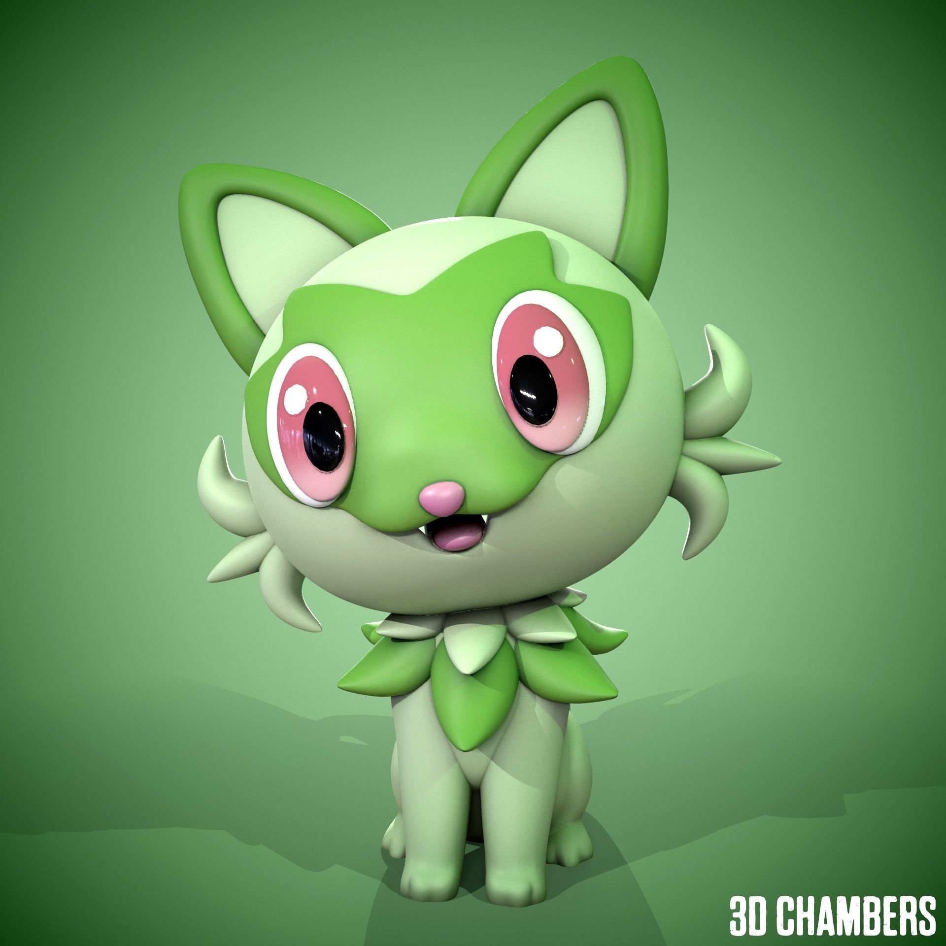 SPRIGATITO STL - POKEMON SCARLET POKEMON VIOLET 3D model 3D printable ...