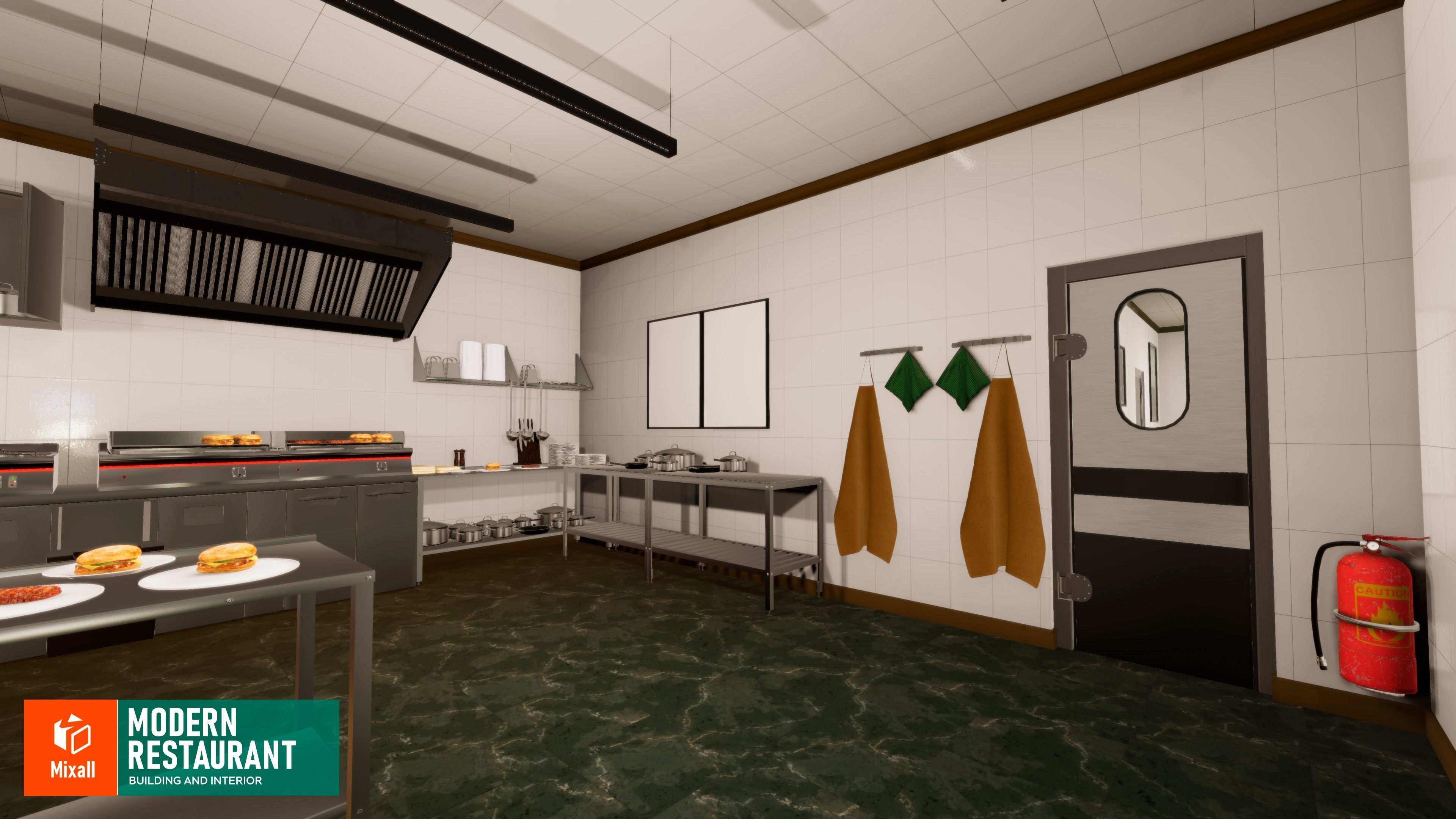 Modern restaurant - building and interior 3D model | CGTrader