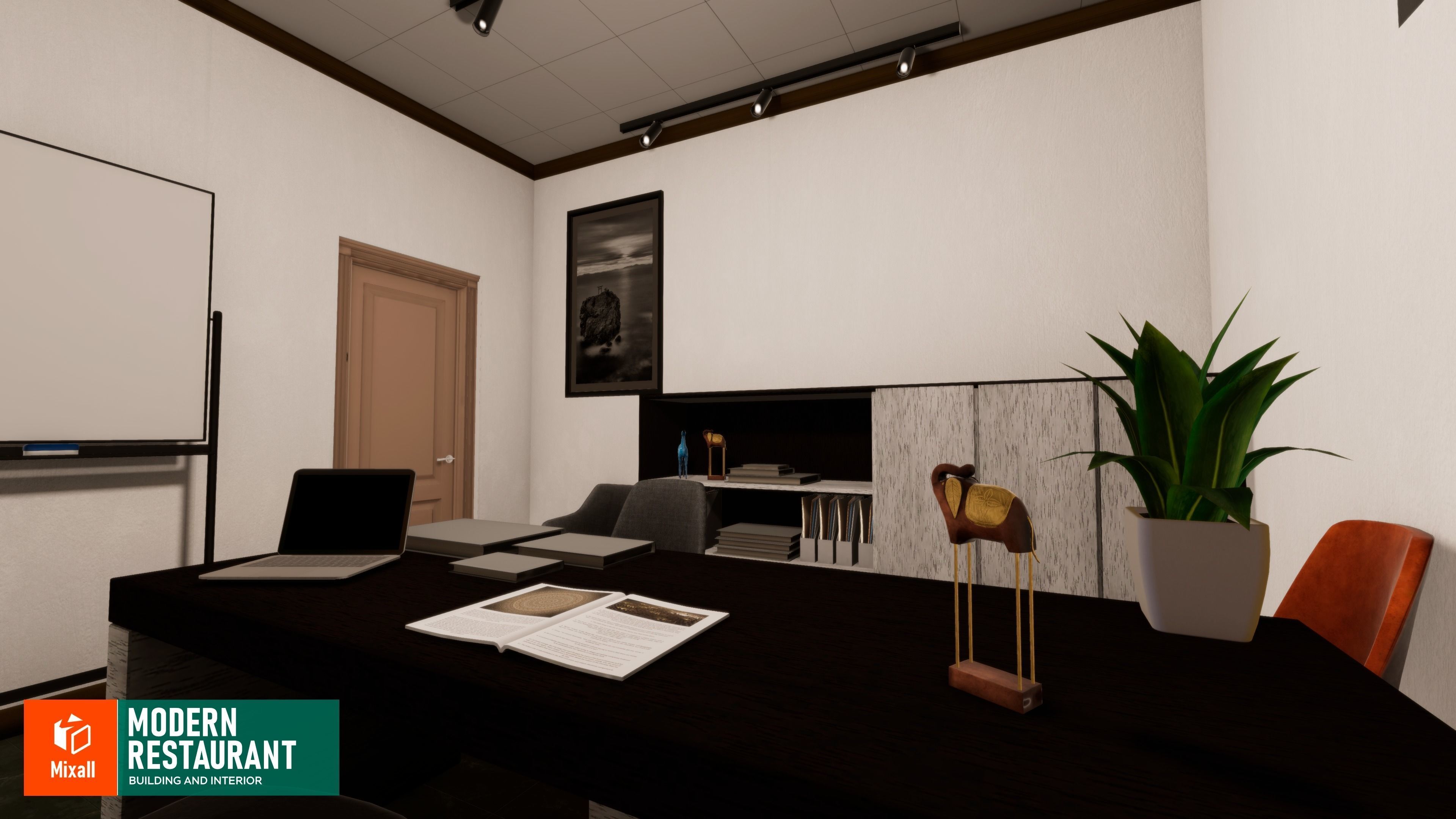 Modern restaurant - building and interior 3D model | CGTrader