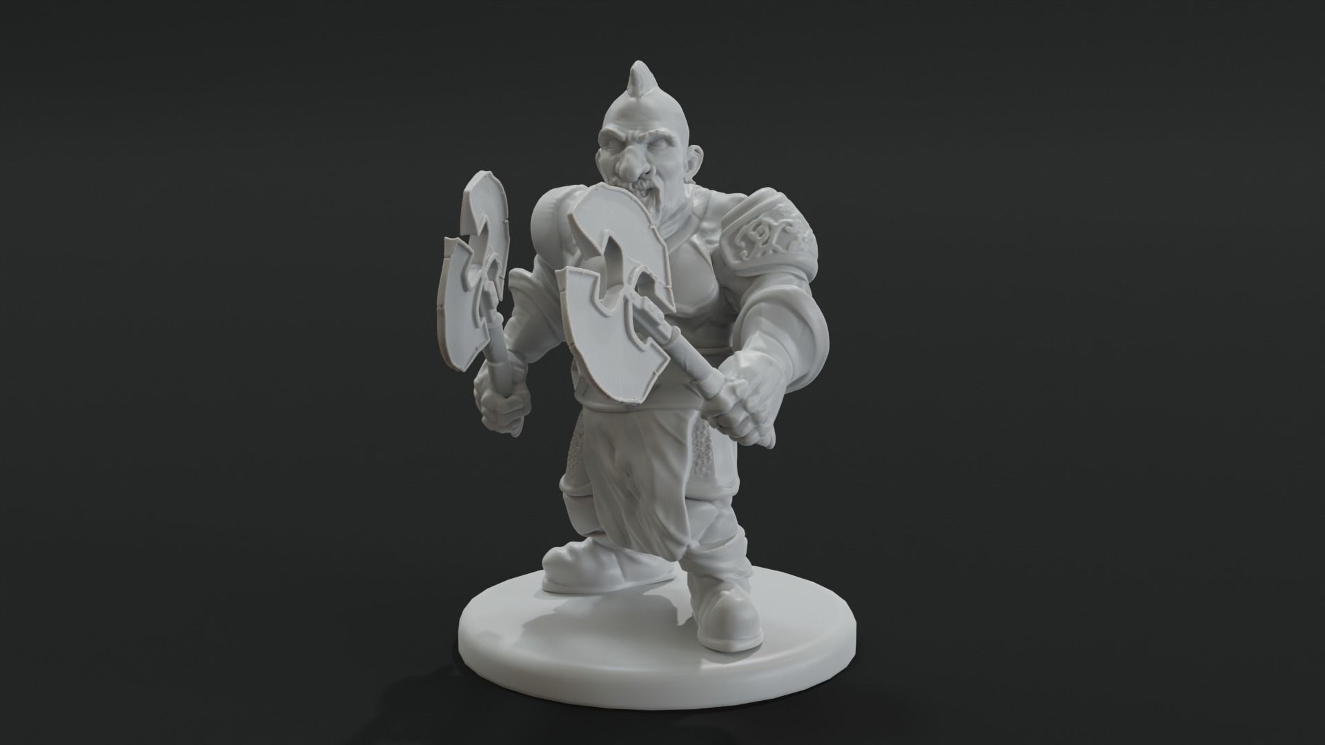 Double Axe Dwarf 3d print 3D model 3D printable | CGTrader