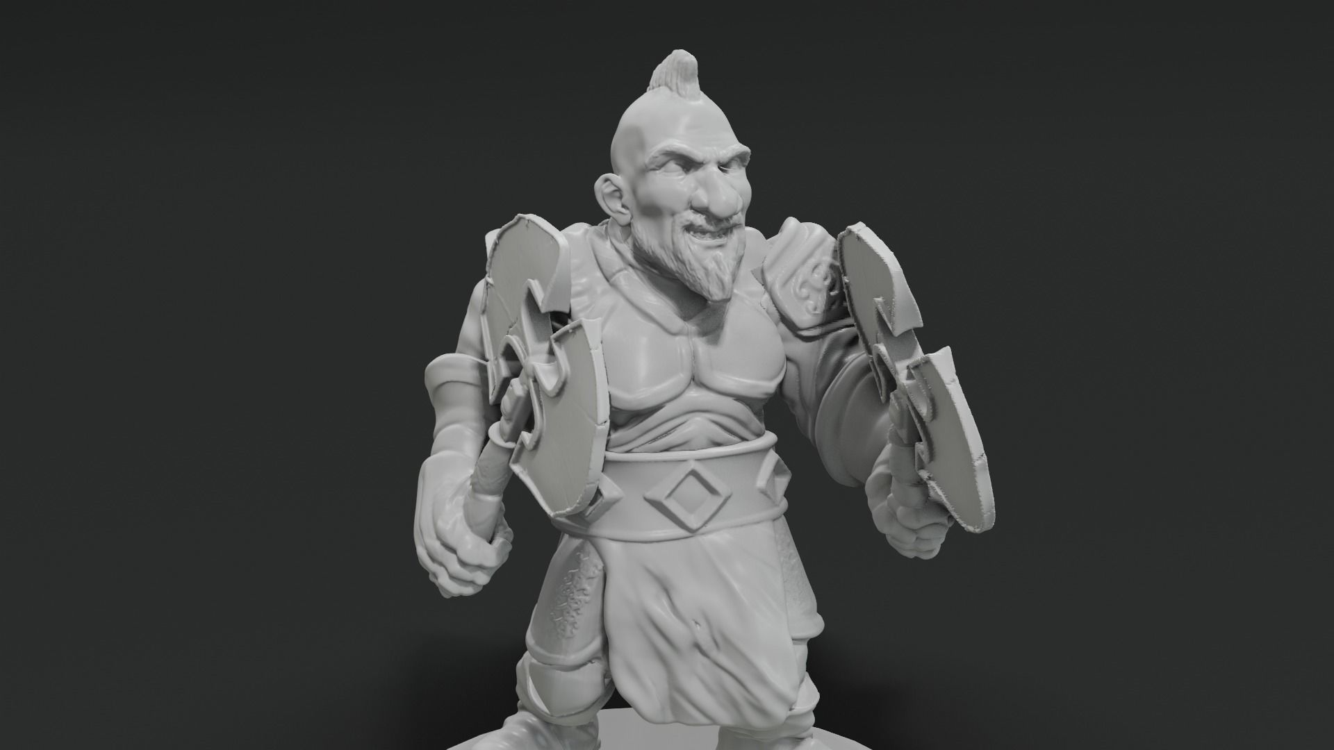 Double Axe Dwarf 3d print 3D model 3D printable | CGTrader