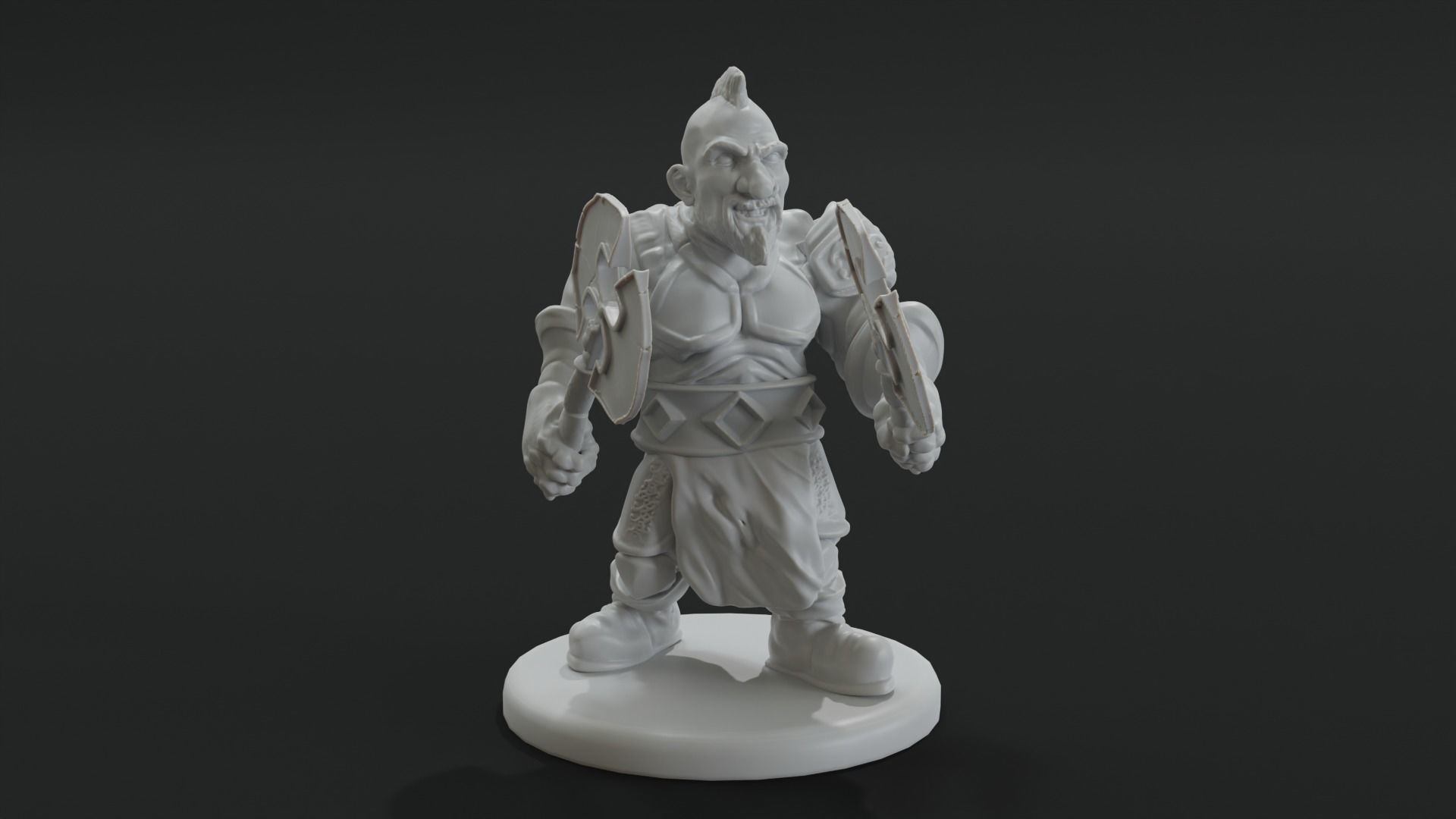 Double Axe Dwarf 3d print 3D model 3D printable | CGTrader