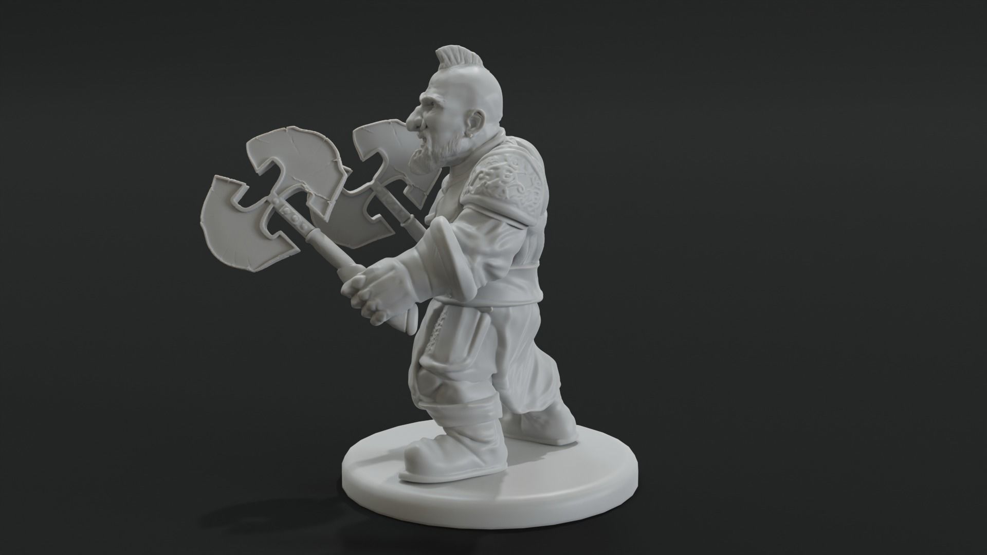 Double Axe Dwarf 3d print 3D model 3D printable | CGTrader