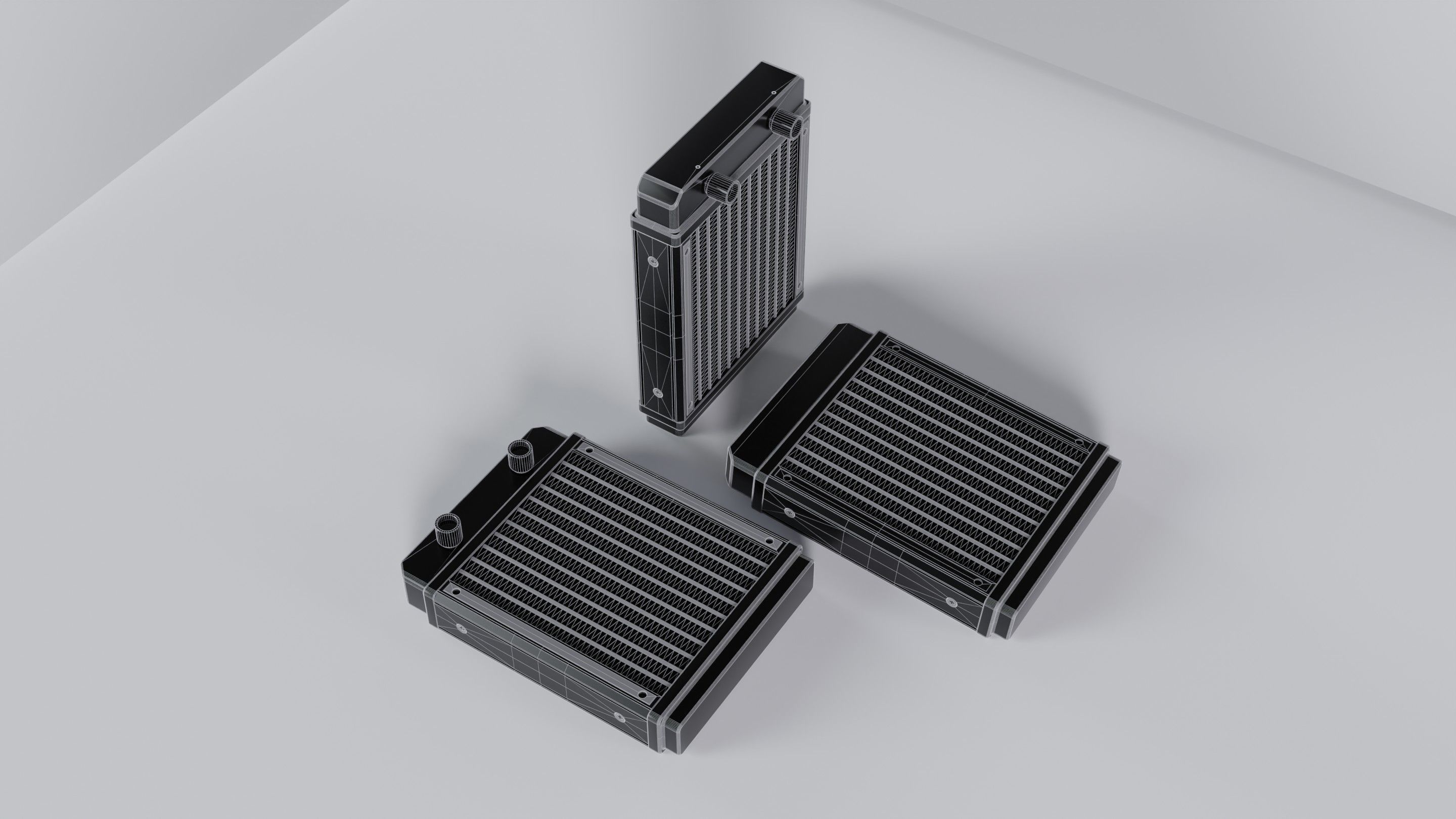 3D model Water cooling radiator - 120mm VR / AR / low-poly | CGTrader