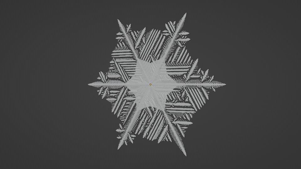 Snowflake 03 growing animation with blender file 3D model animated | CGTrader