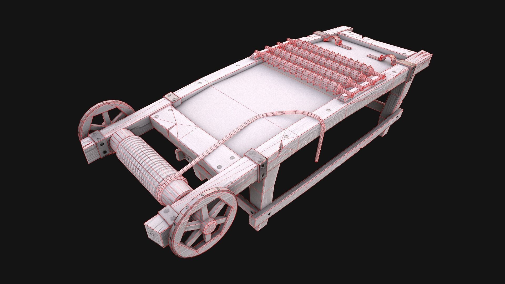 3D model Medieval Rack Torture VR / AR / low-poly | CGTrader