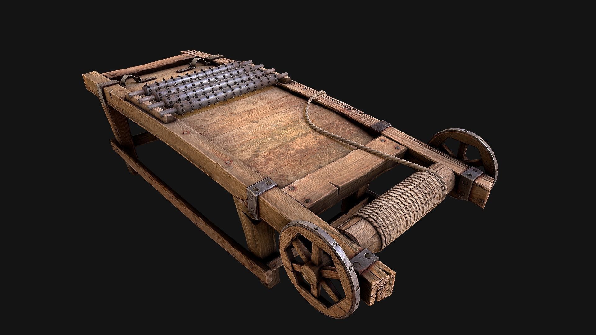 3D model Medieval Rack Torture VR / AR / low-poly | CGTrader