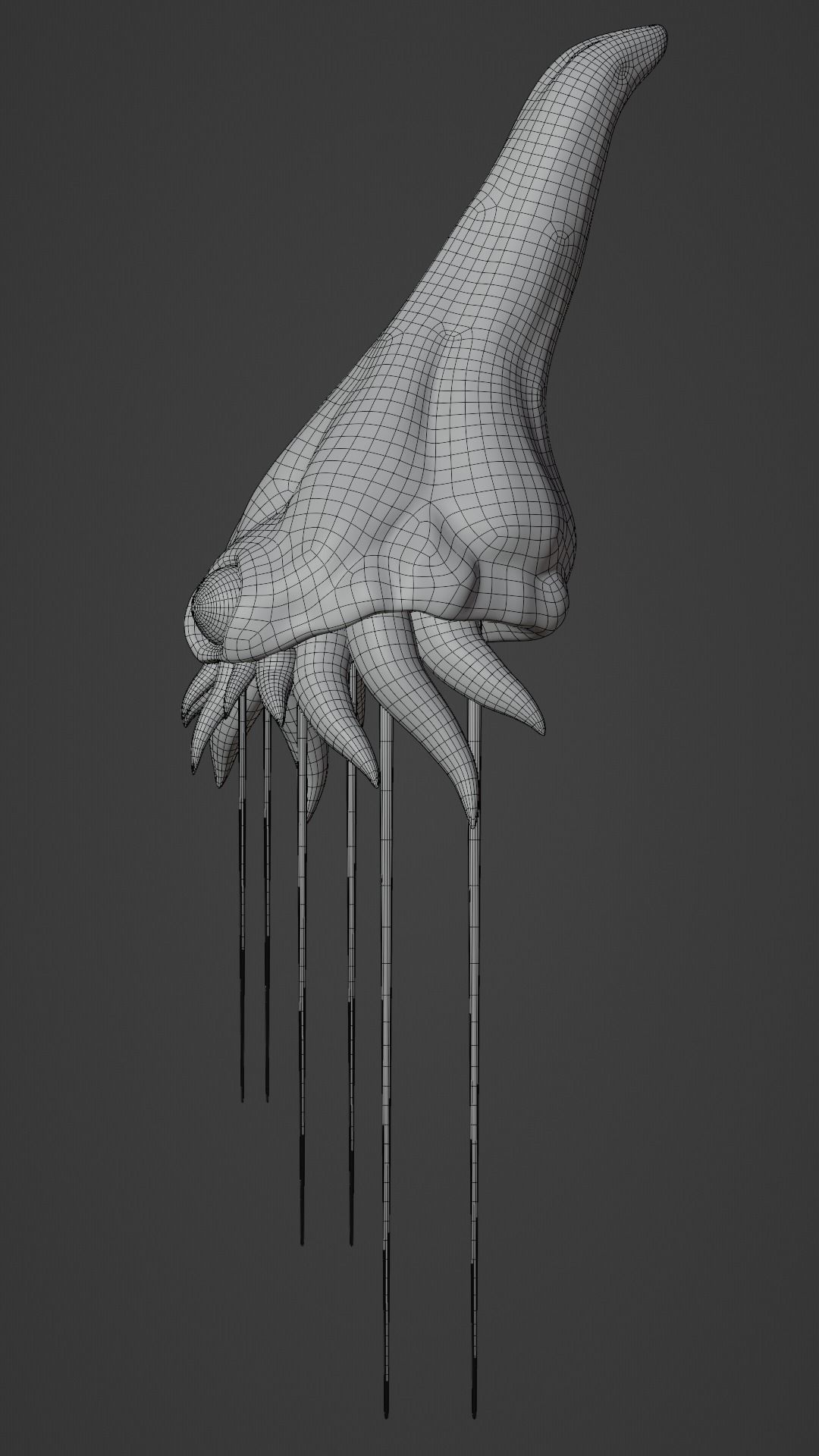 Alien character with tentacles and one eye 3D model rigged | CGTrader