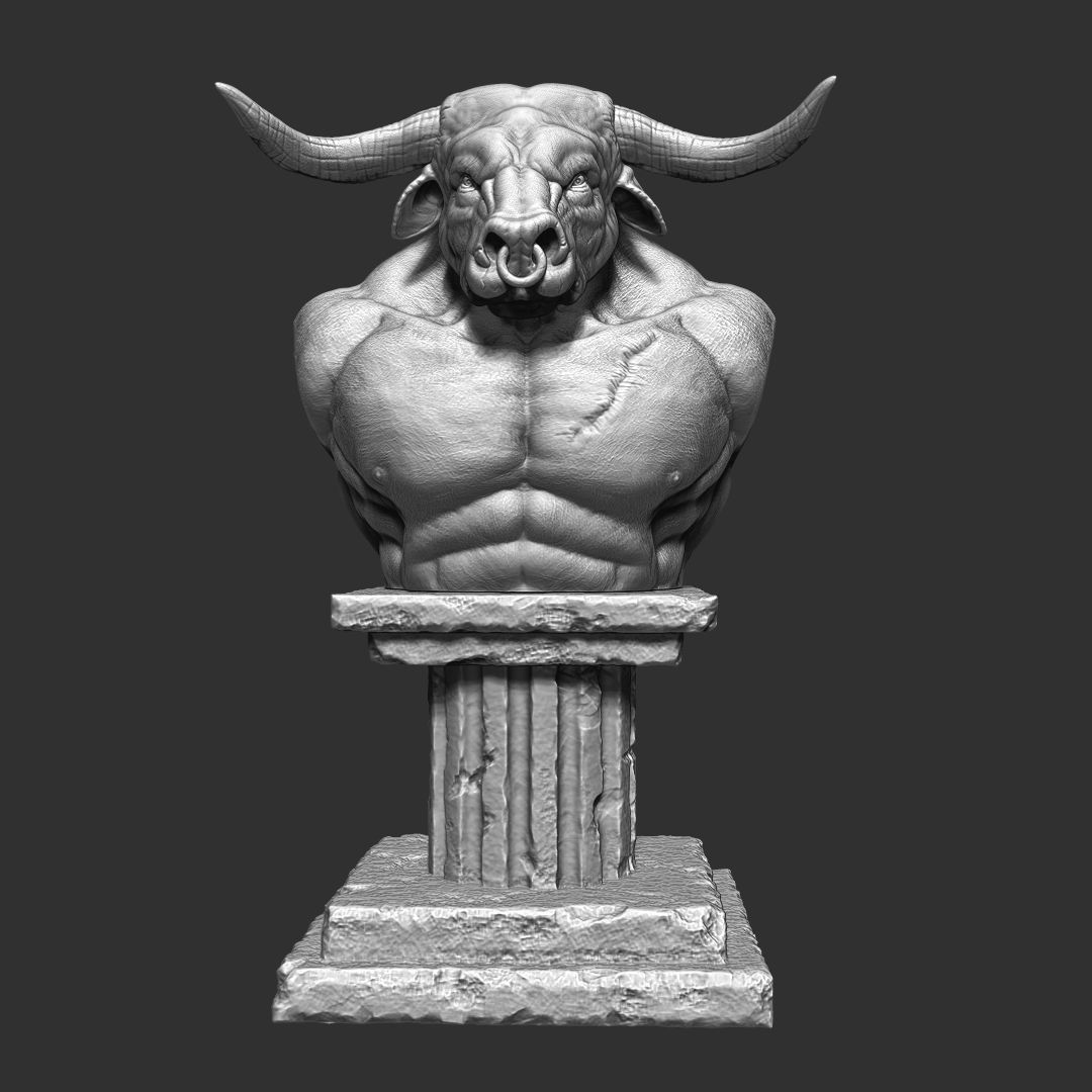 MINOTAUR BUST - MYTH 3D model | CGTrader