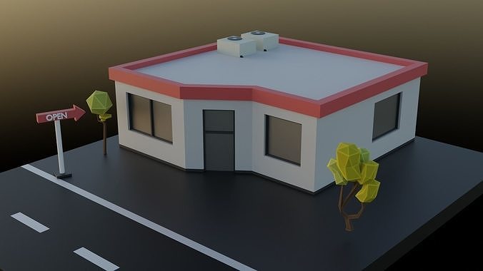 Low Poly Fast Food 3D model | CGTrader