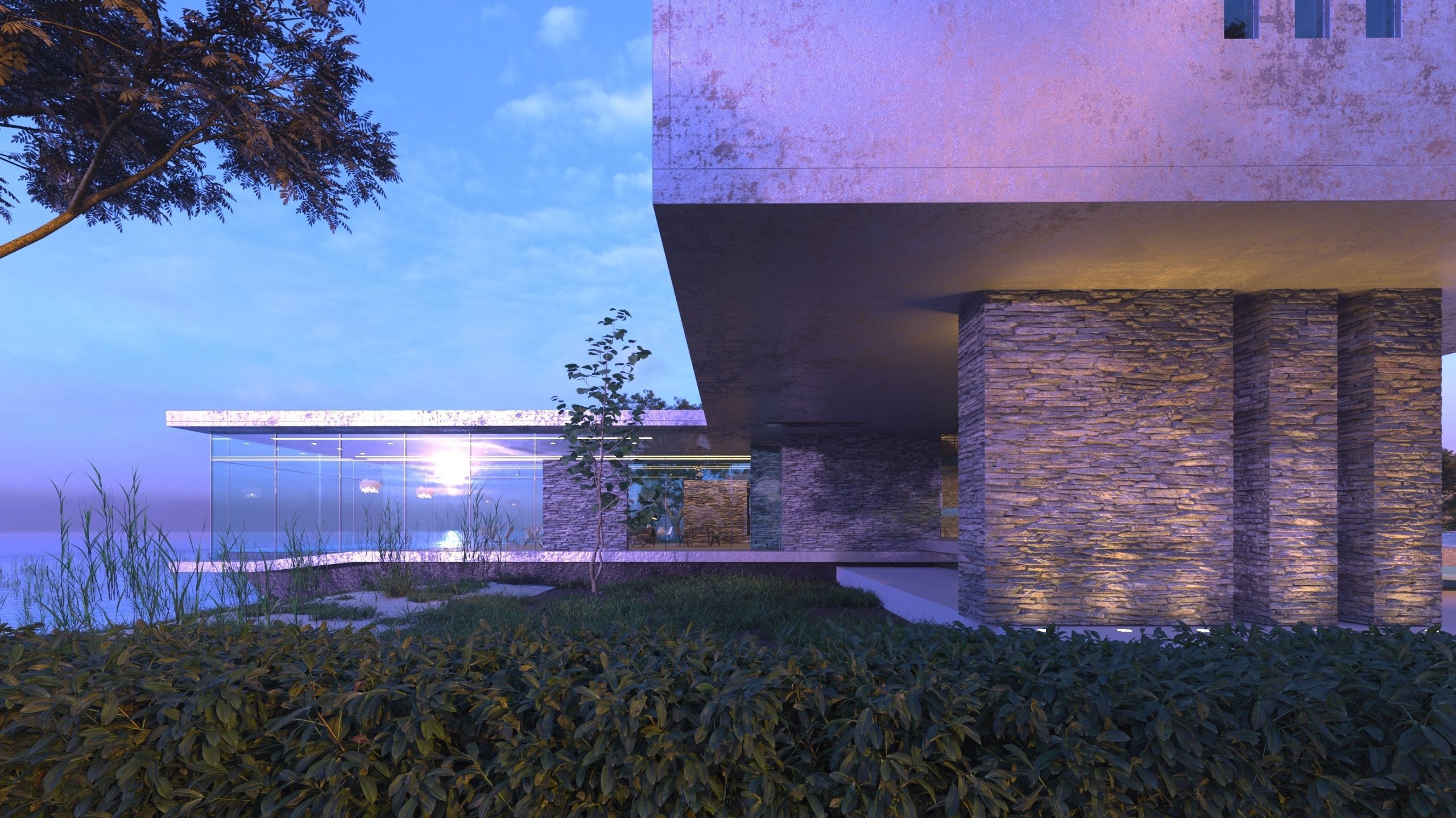 Super modern beach villa house 3ds max corona 3D model | CGTrader