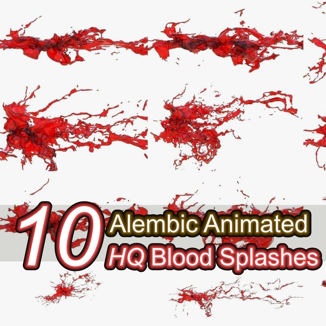 Animated Blood Splash Collection Vol 3 | CGTrader