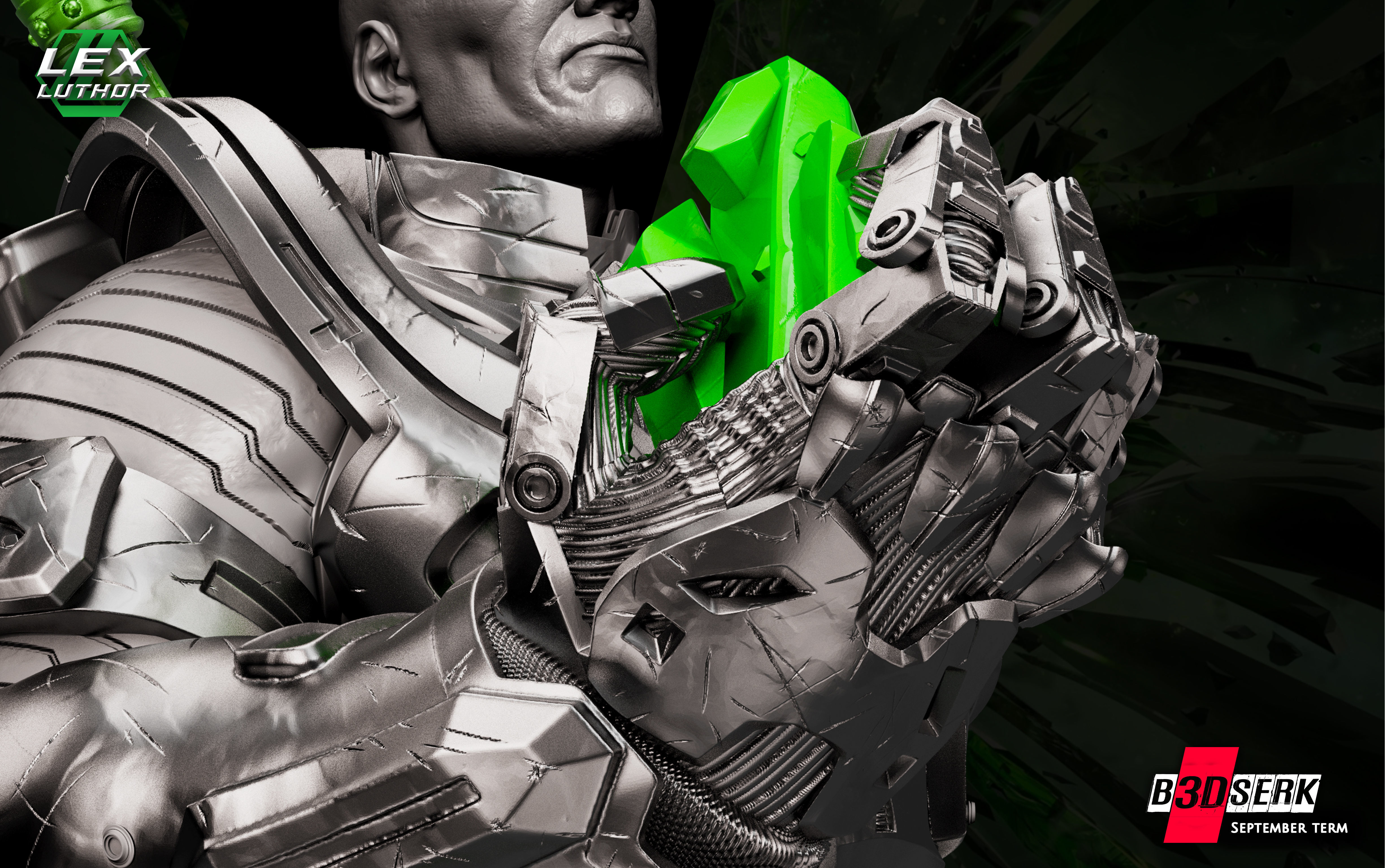 B3DSERK September term 2022 Lex Luthor Sculpture 3D model 3D printable ...