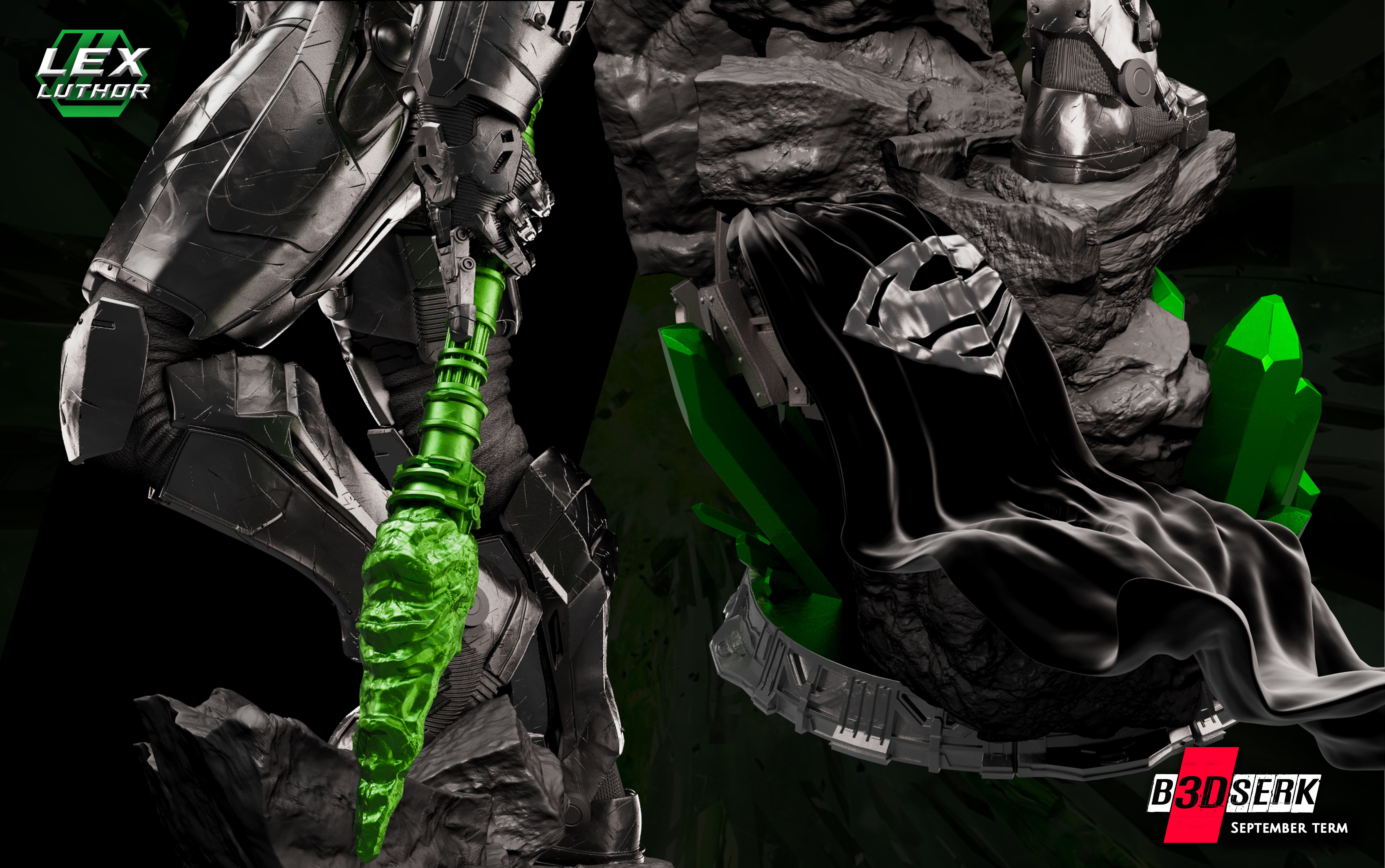 B3DSERK September term 2022 Lex Luthor Sculpture 3D model 3D printable ...