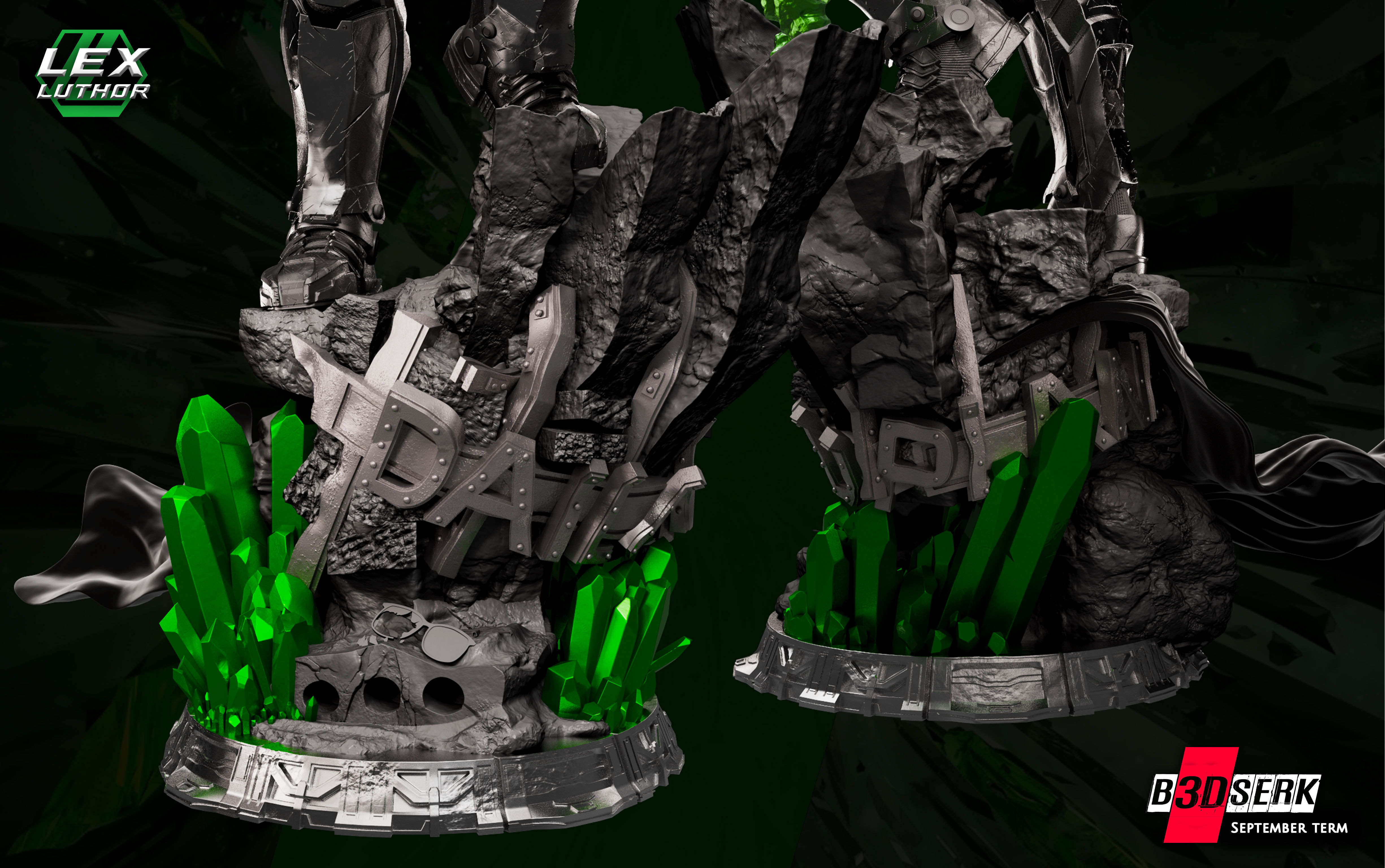 B3DSERK September term 2022 Lex Luthor Sculpture 3D model 3D printable ...