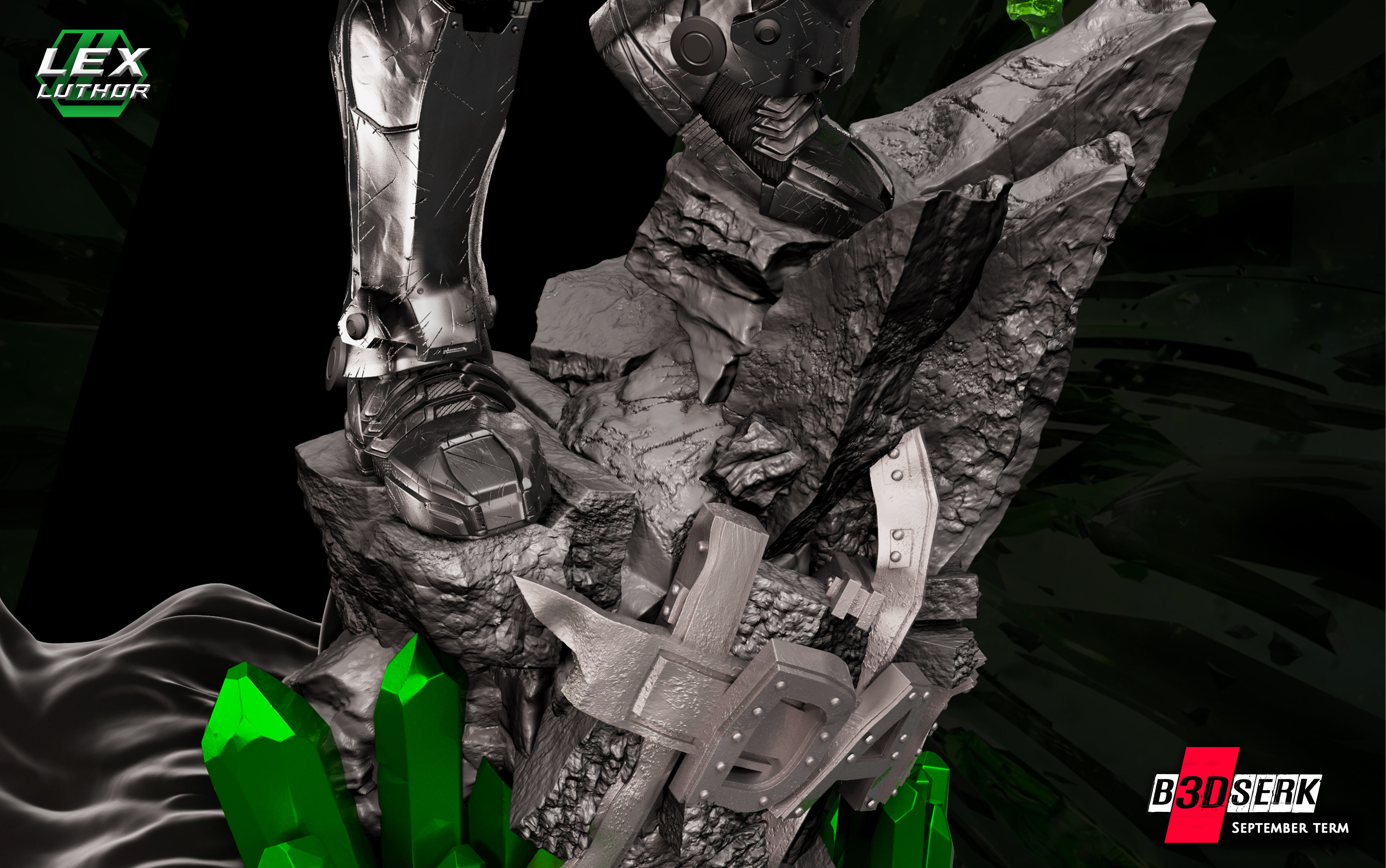 B3DSERK September term 2022 Lex Luthor Sculpture 3D model 3D printable ...