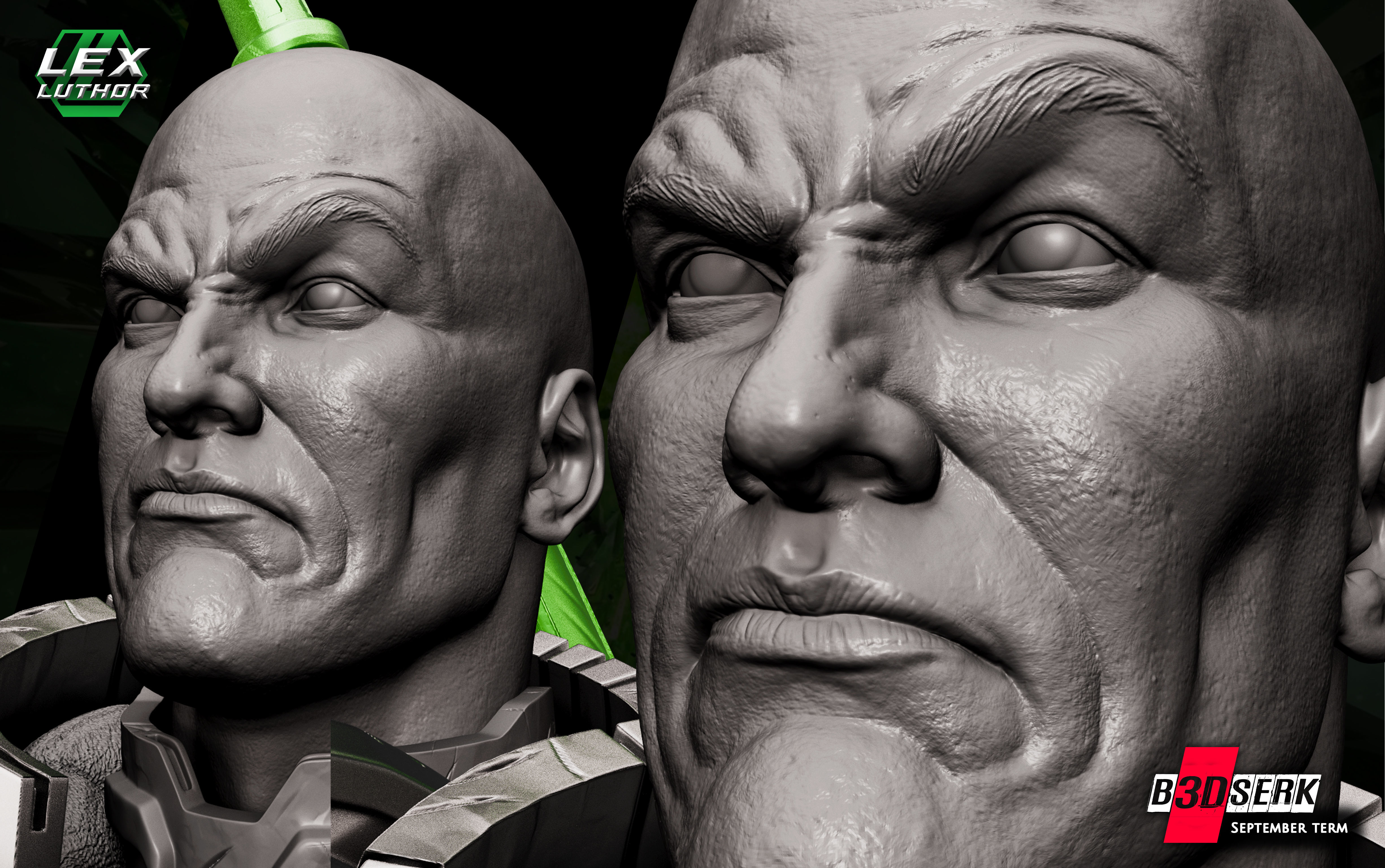 B3DSERK September term 2022 Lex Luthor Sculpture 3D model 3D printable ...