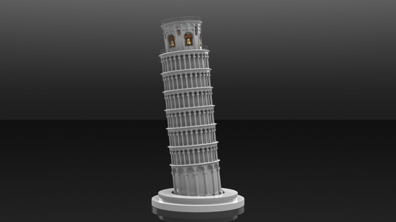Tower of pisa high quality printable 3D model 3D printable | CGTrader
