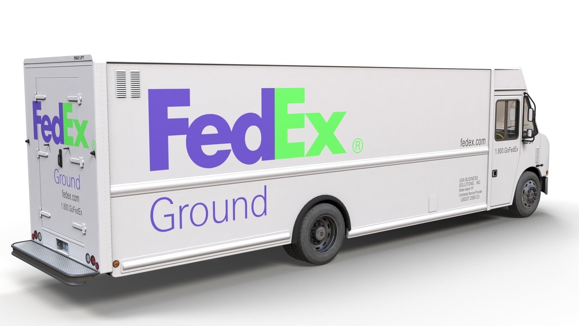 3D model Freightliner FedEx boxvan VR / AR / low-poly | CGTrader