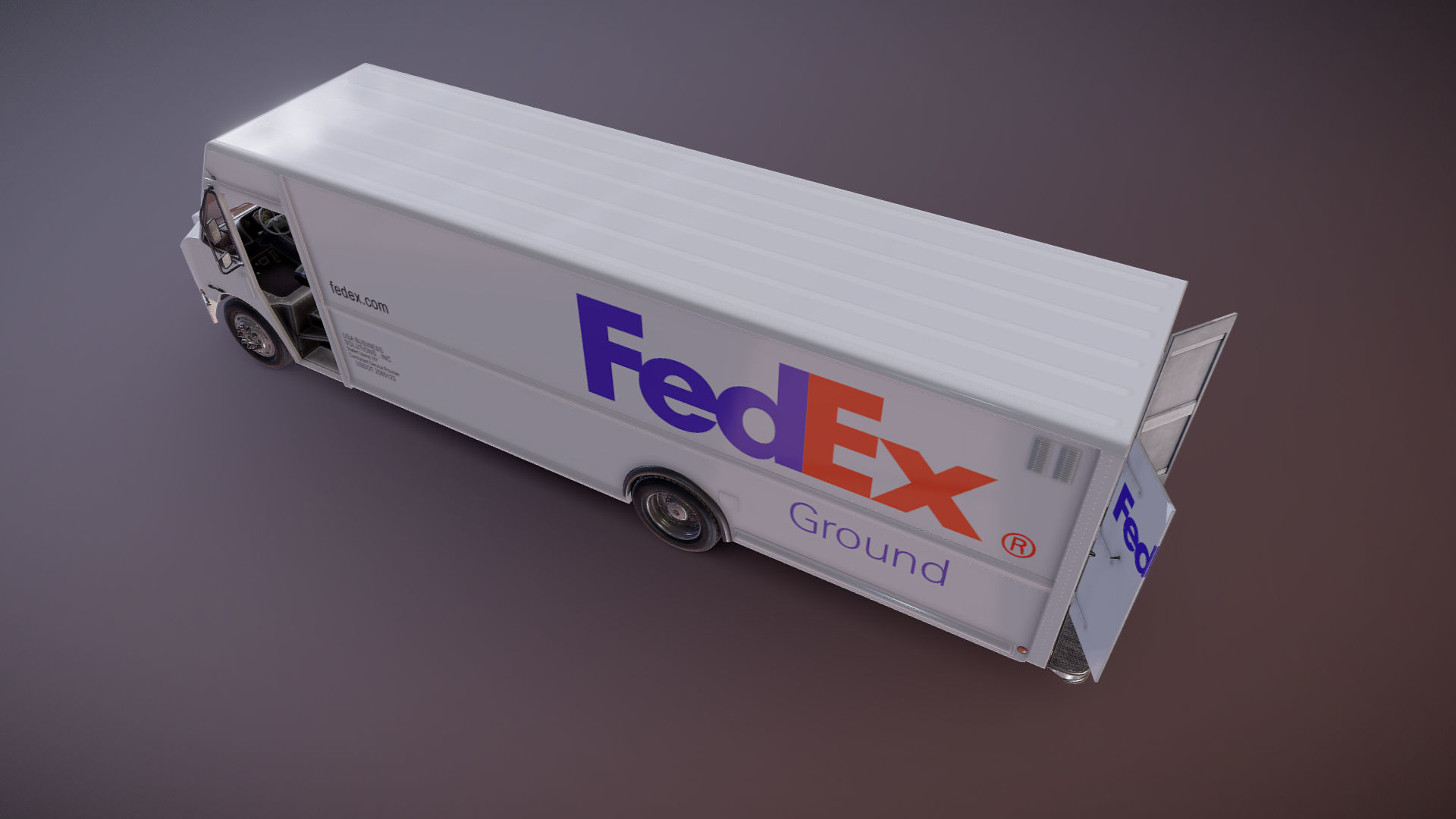 3D model Freightliner FedEx boxvan VR / AR / low-poly | CGTrader