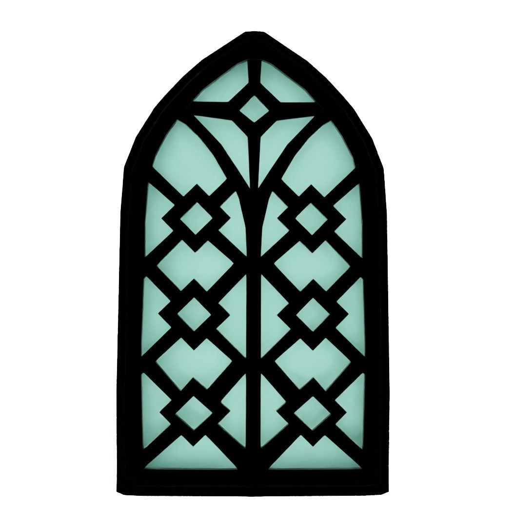 Church Window Frame and Glass free VR / AR / low-poly 3D model | CGTrader