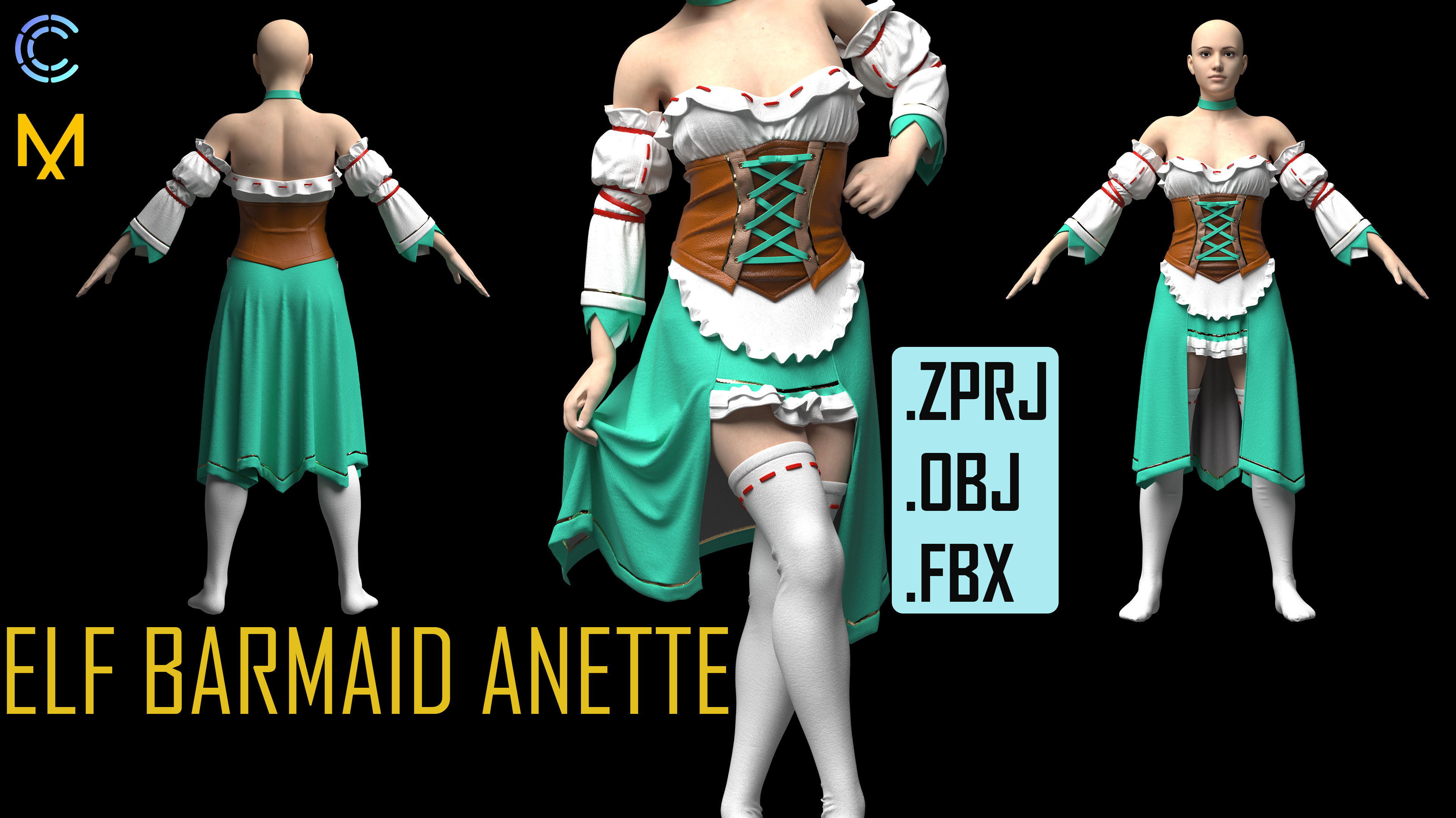 ELF BARMAID ANETTE 3D model | CGTrader