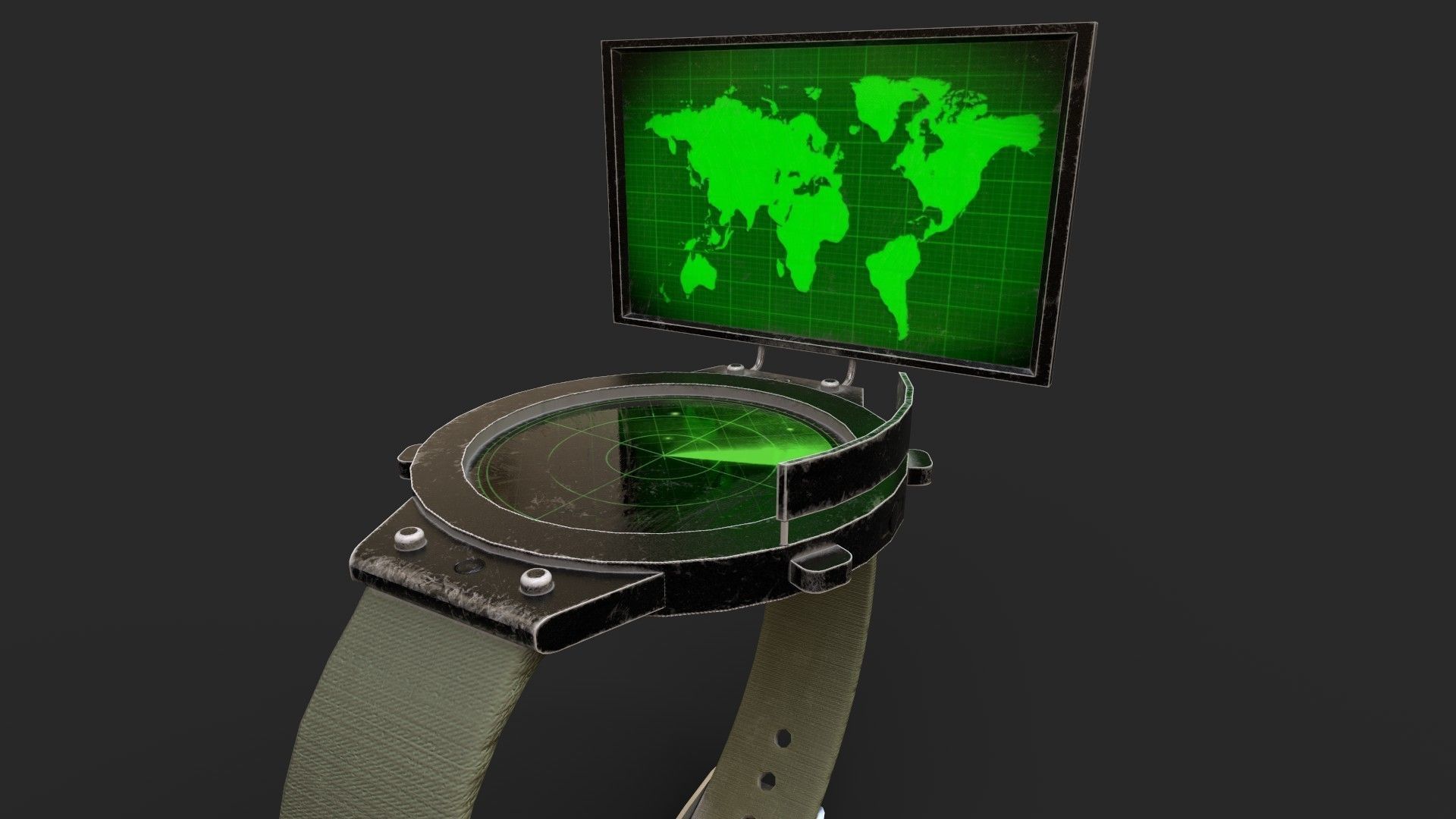 3D model Watch with radar VR / AR / low-poly | CGTrader