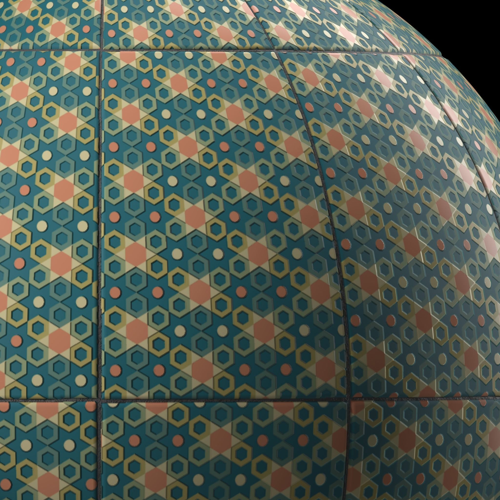 Texture Islamic Tiles 1- Pbr 4k Seamless VR / AR / low-poly | CGTrader