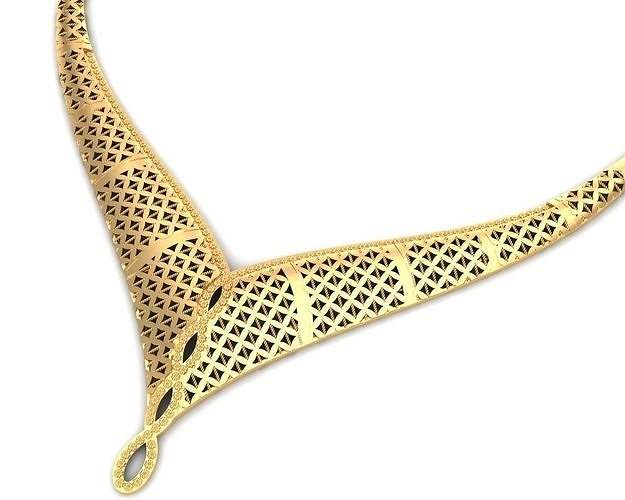 Gold Necklace 3D model 3D printable | CGTrader