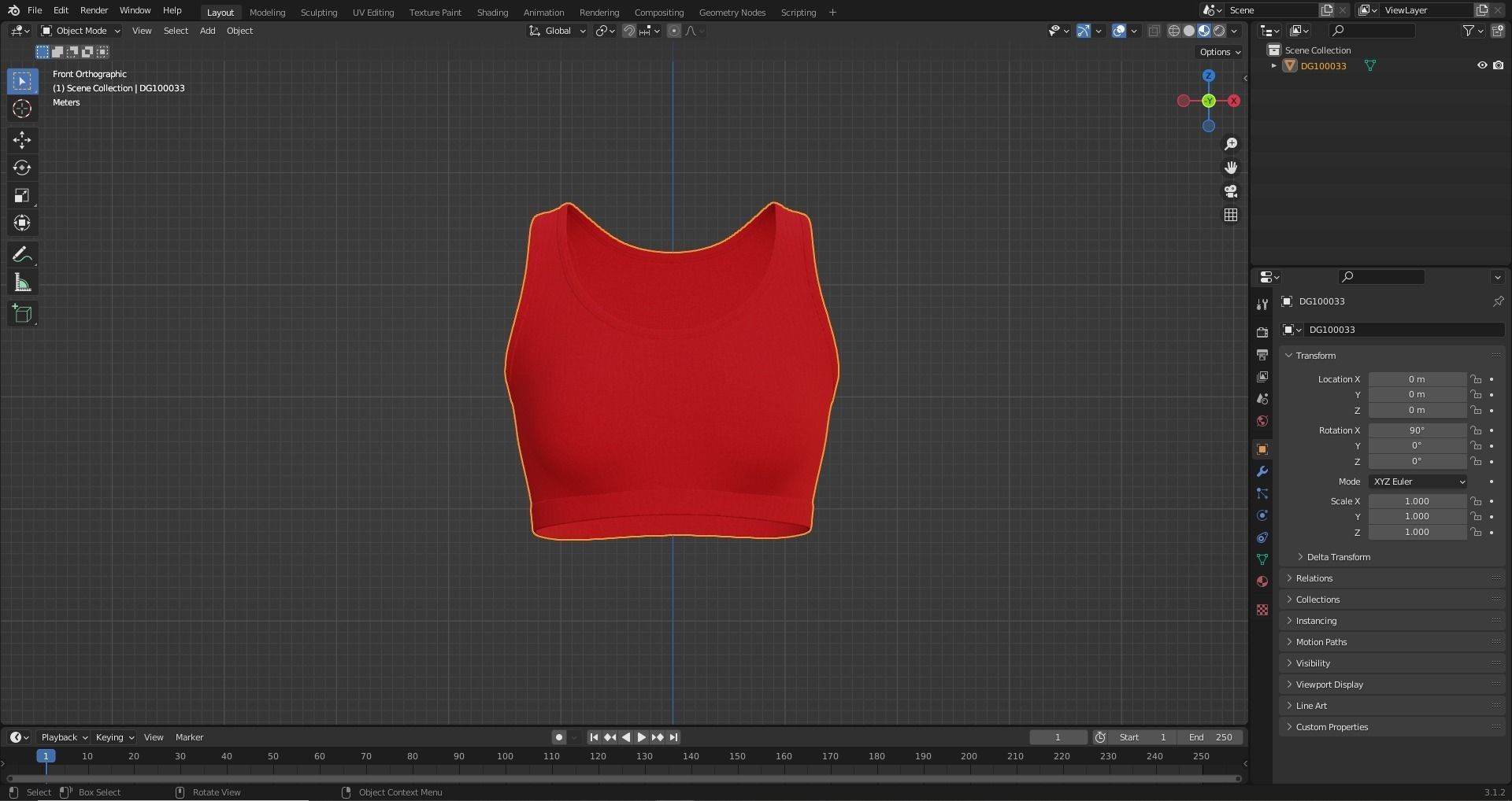 Classic Sporty Premium Bra Design 3D model | CGTrader