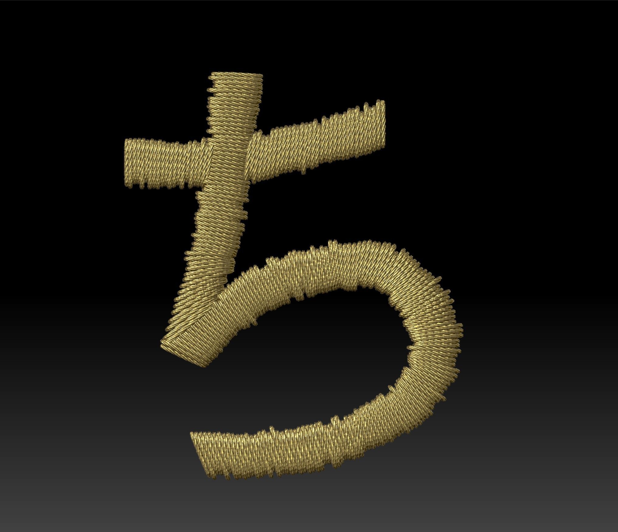 EmbroideryCG Font Japan Hiragana01A Zbrush IMM Brush 3D model | CGTrader