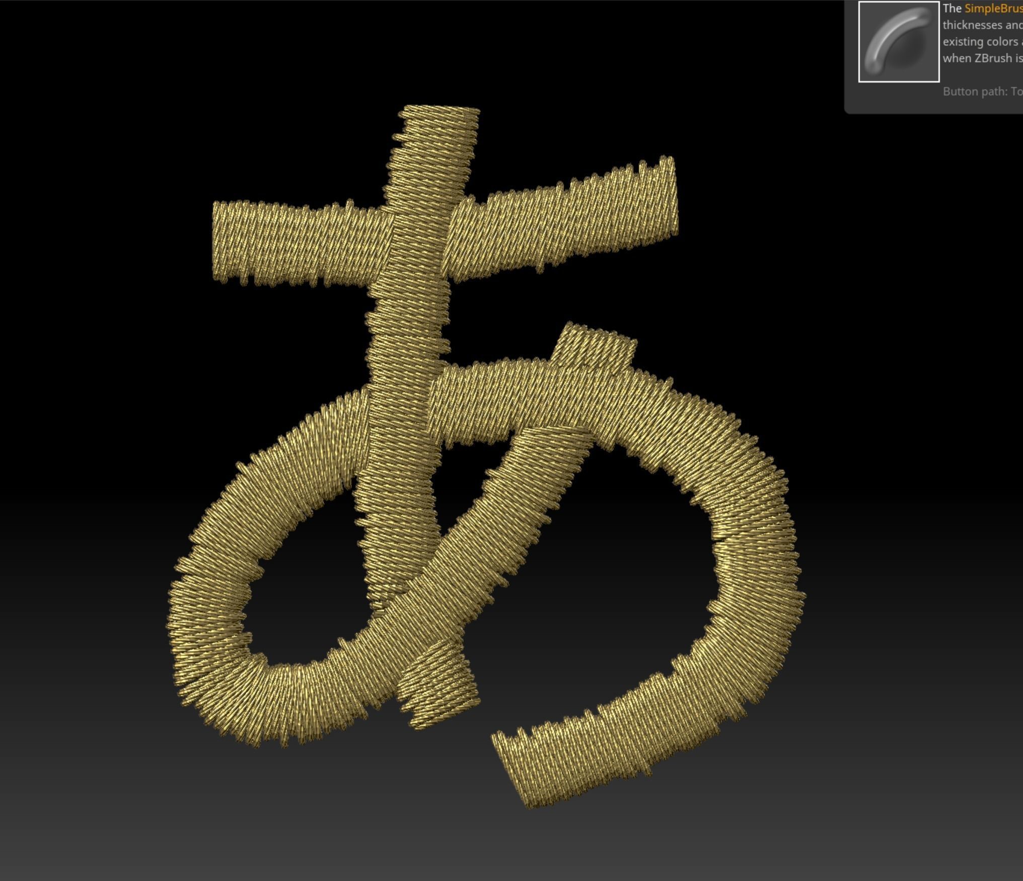 EmbroideryCG Font Japan Hiragana01A Zbrush IMM Brush 3D model | CGTrader