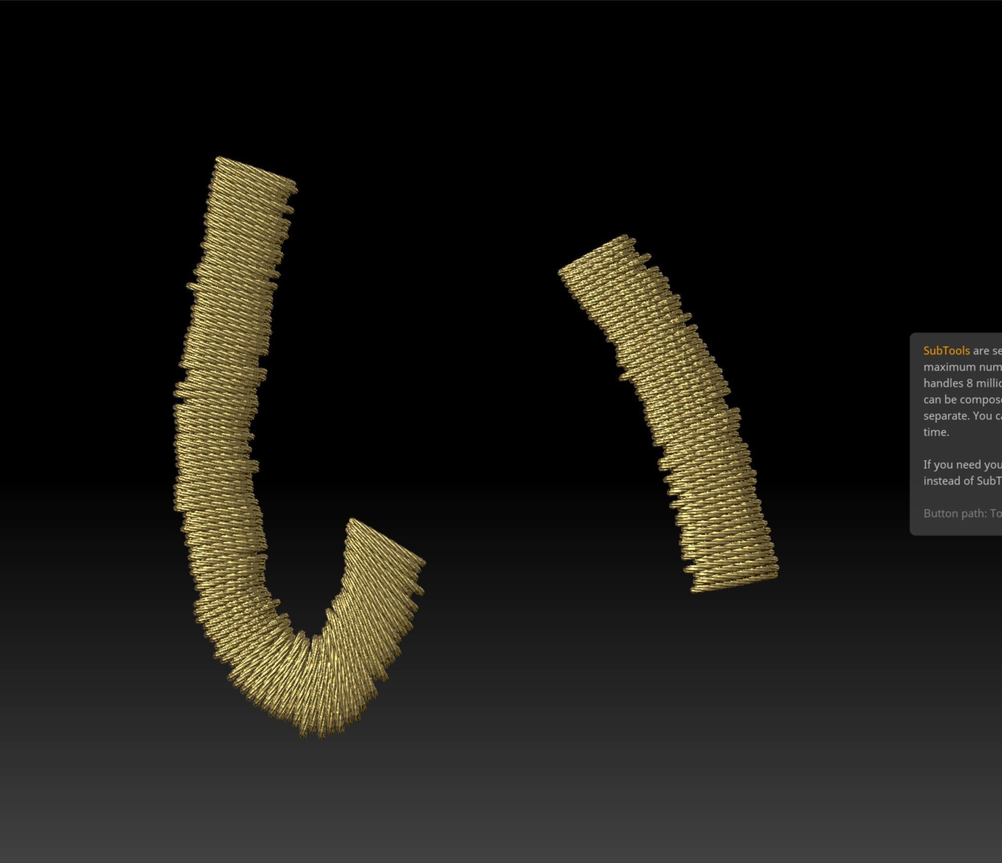 EmbroideryCG Font Japan Hiragana01A Zbrush IMM Brush 3D model | CGTrader