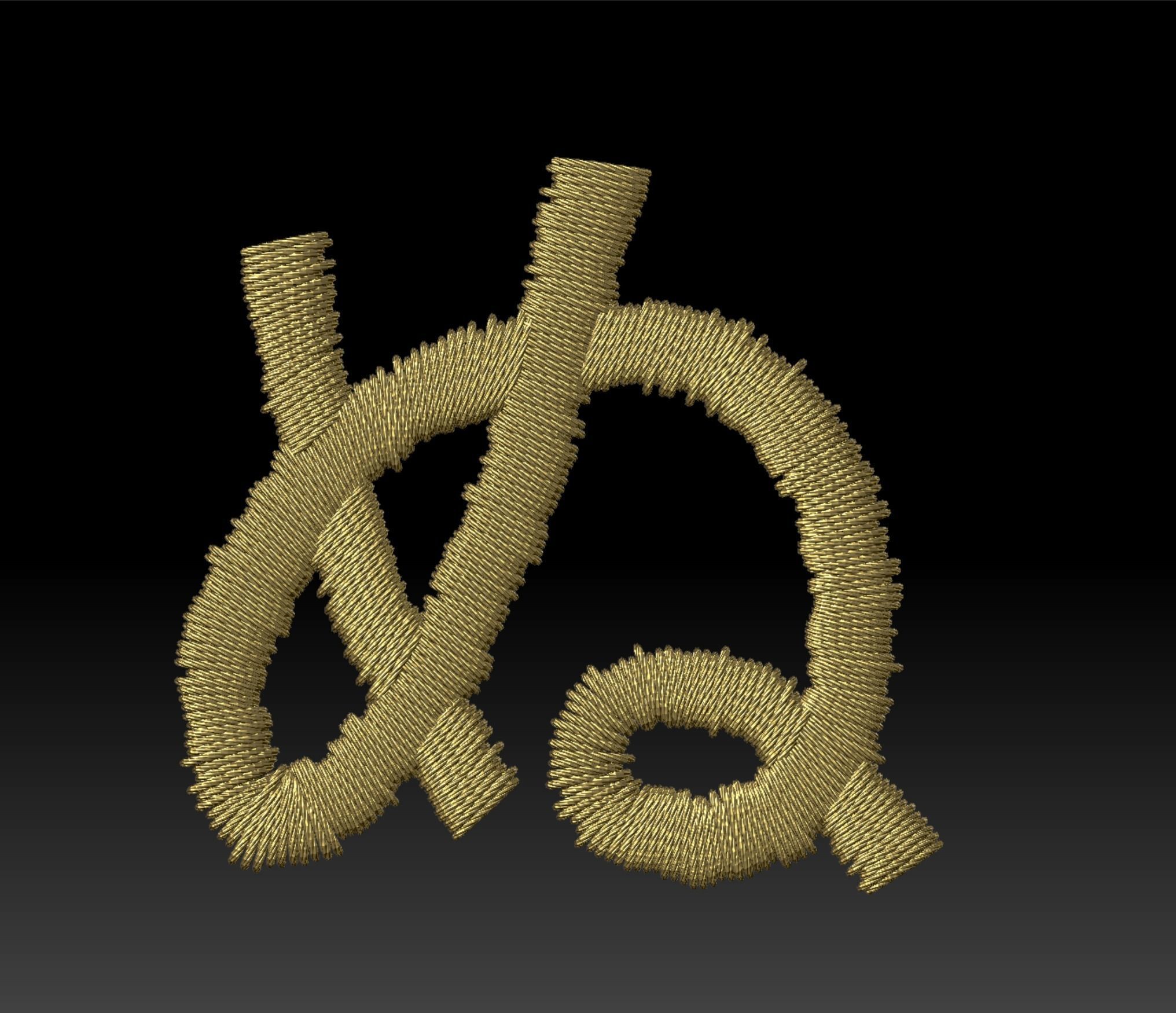 EmbroideryCG Font Japan Hiragana01A Zbrush IMM Brush 3D model | CGTrader