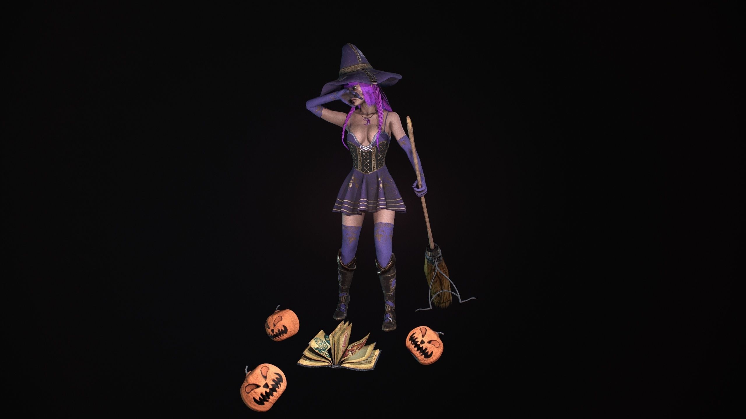 3D model witch VR / AR / low-poly | CGTrader