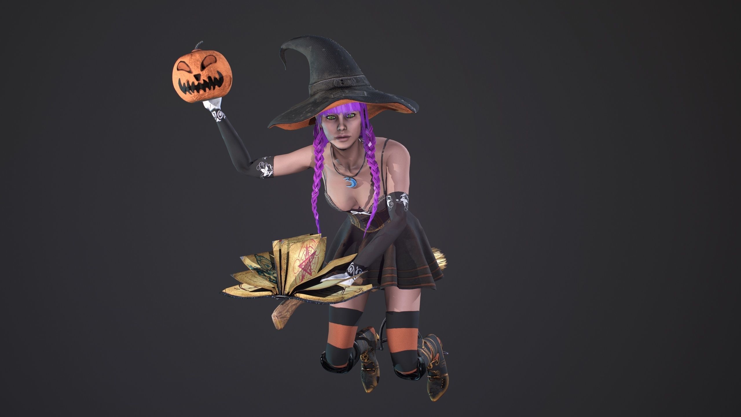 3D model witch VR / AR / low-poly | CGTrader