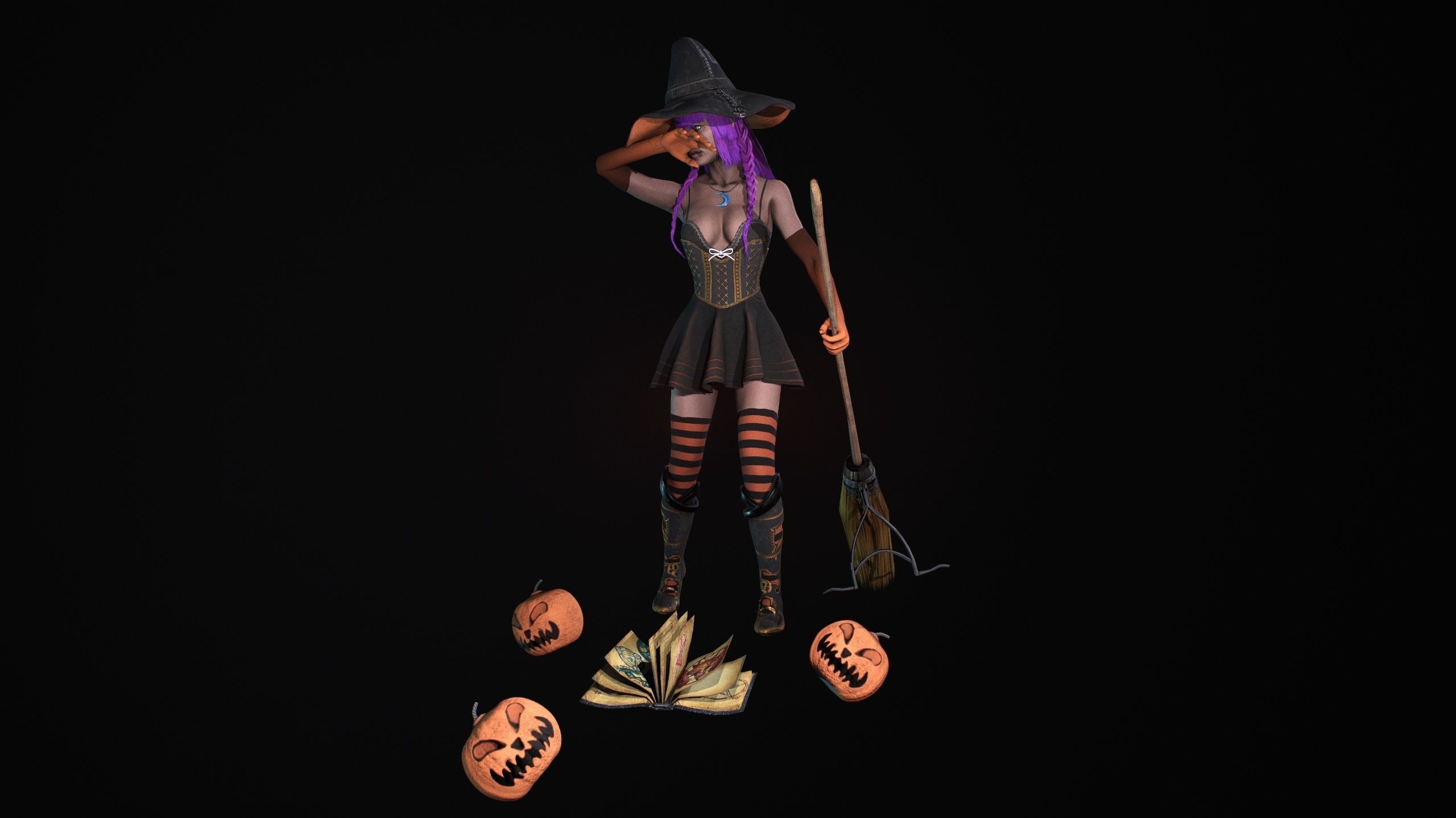 3D model witch VR / AR / low-poly | CGTrader