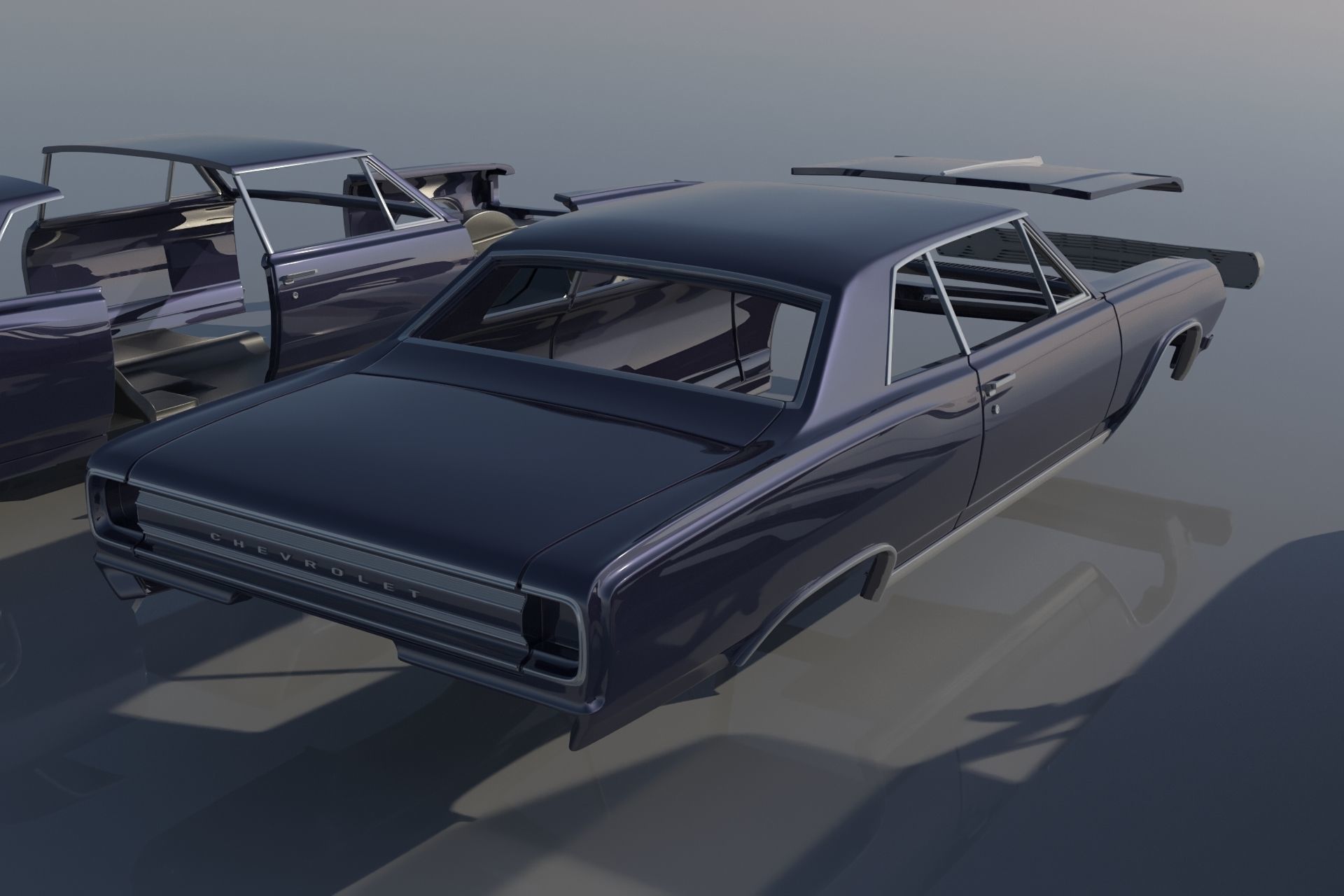 Chevrolet Chevelle 1965 3D model 3D printable | CGTrader