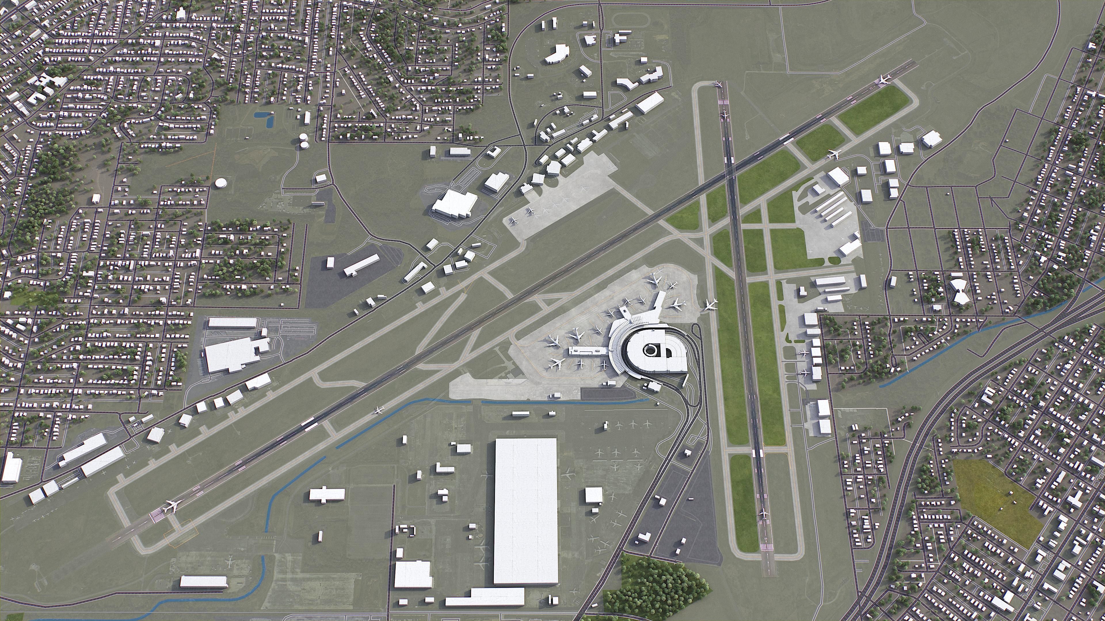 3D model Birmingham Airport VR / AR / low-poly | CGTrader