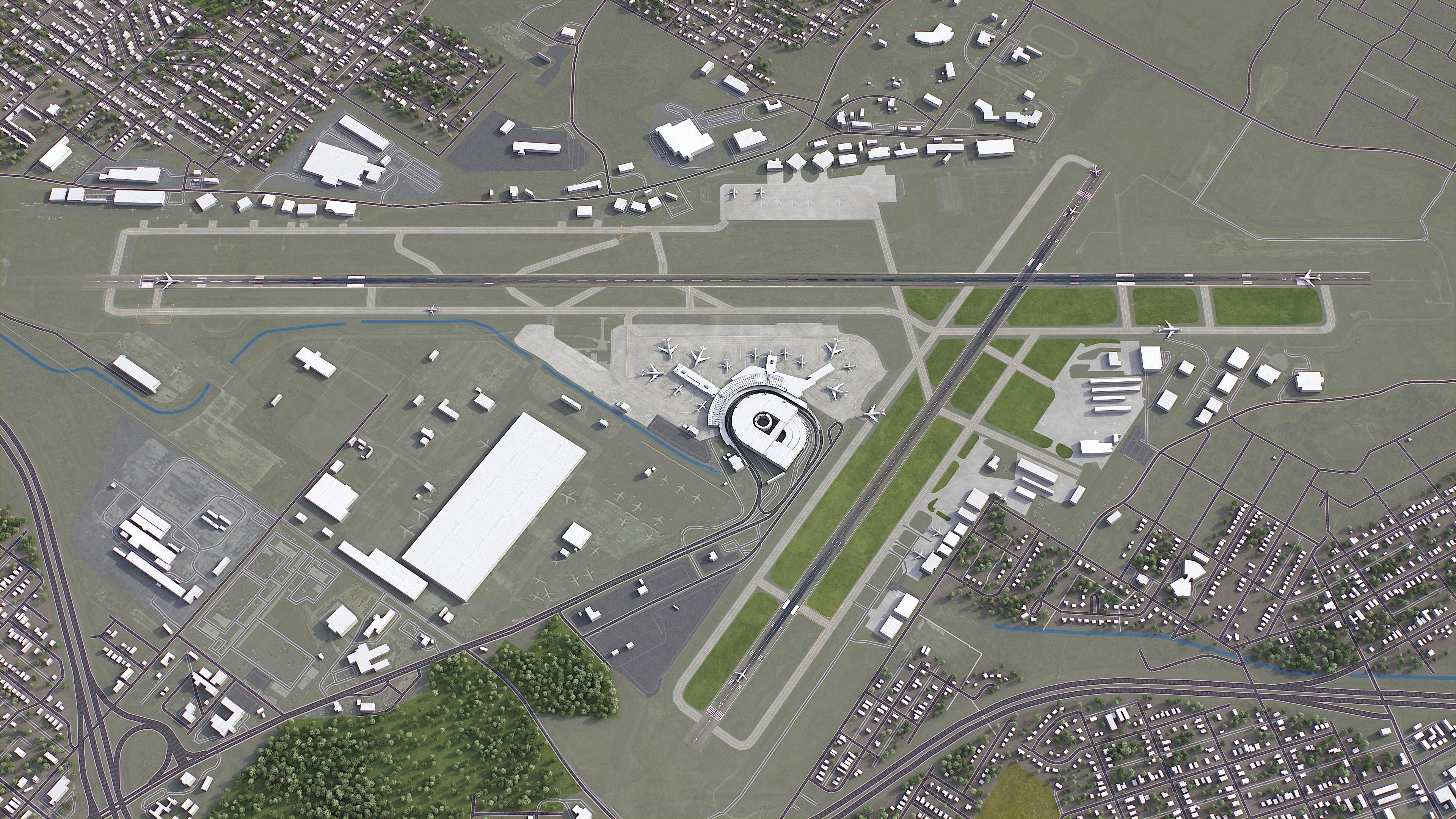 3D model Birmingham Airport VR / AR / low-poly | CGTrader