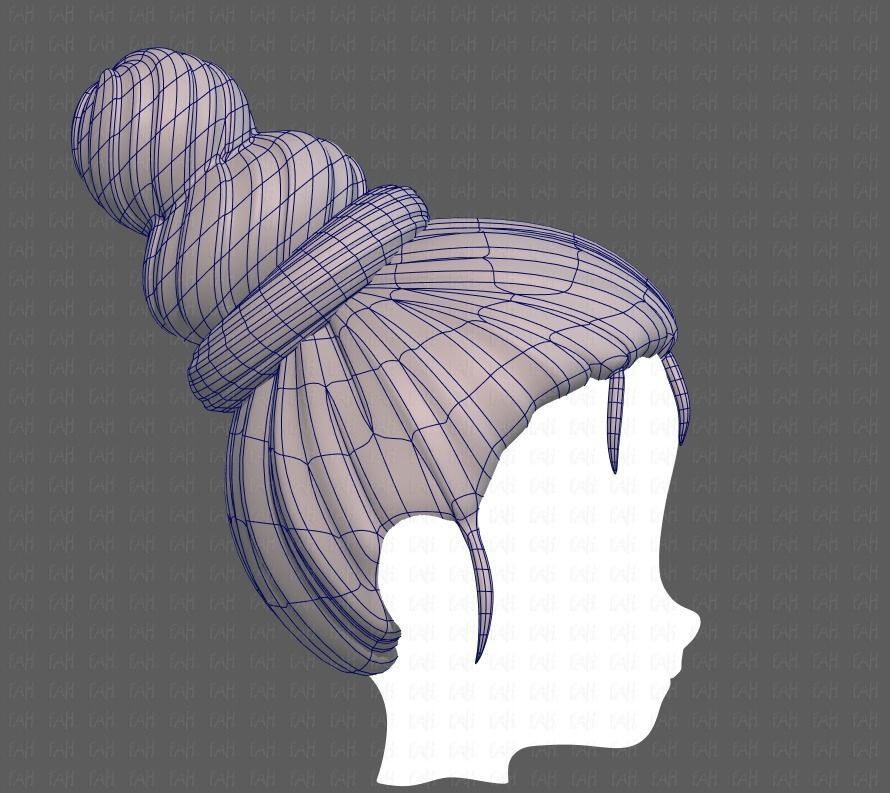 3D model Base Hair for girl V45 VR / AR / low-poly | CGTrader