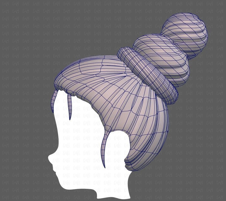 3D model Base Hair for girl V45 VR / AR / low-poly | CGTrader