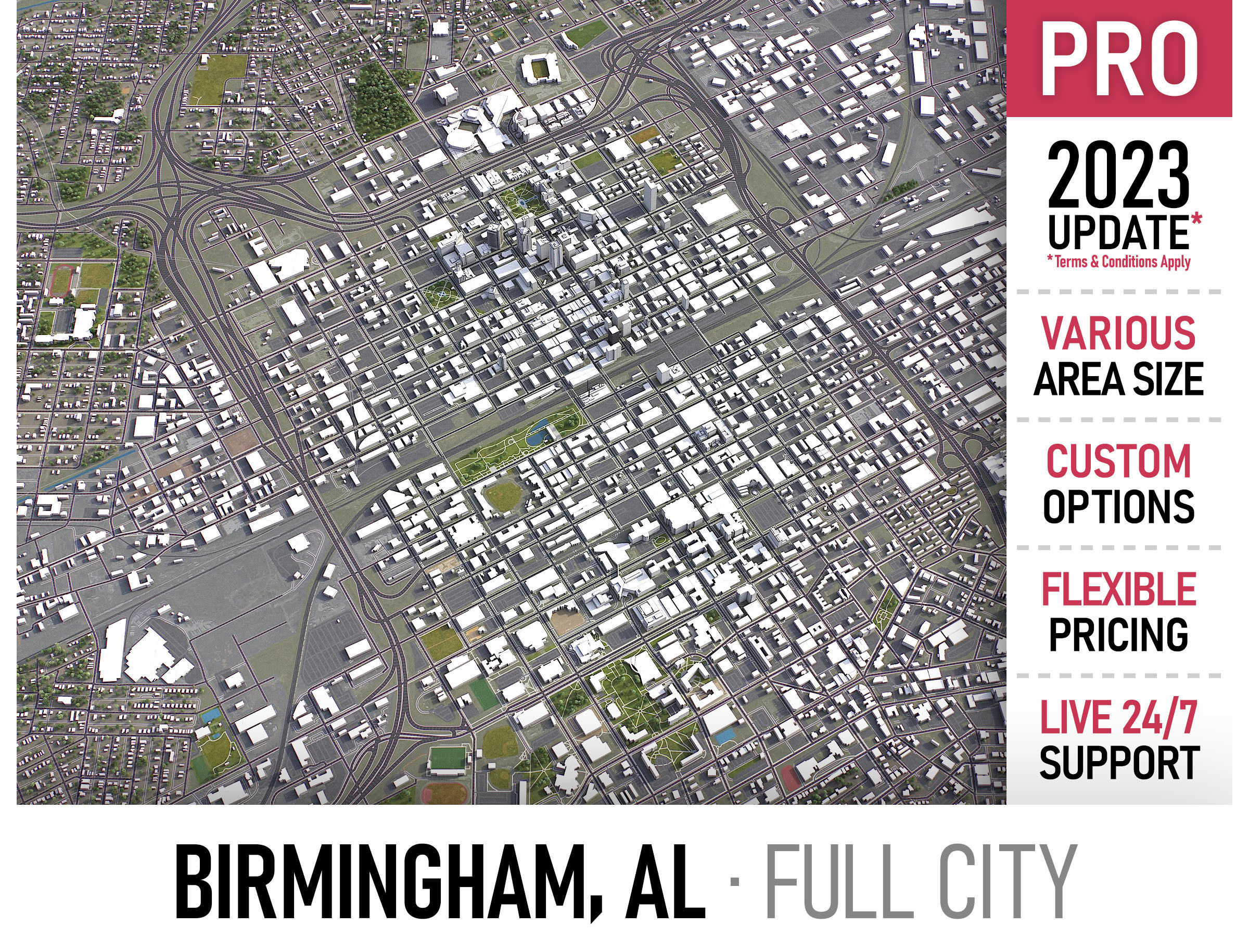 3D model Birmingham VR / AR / low-poly | CGTrader