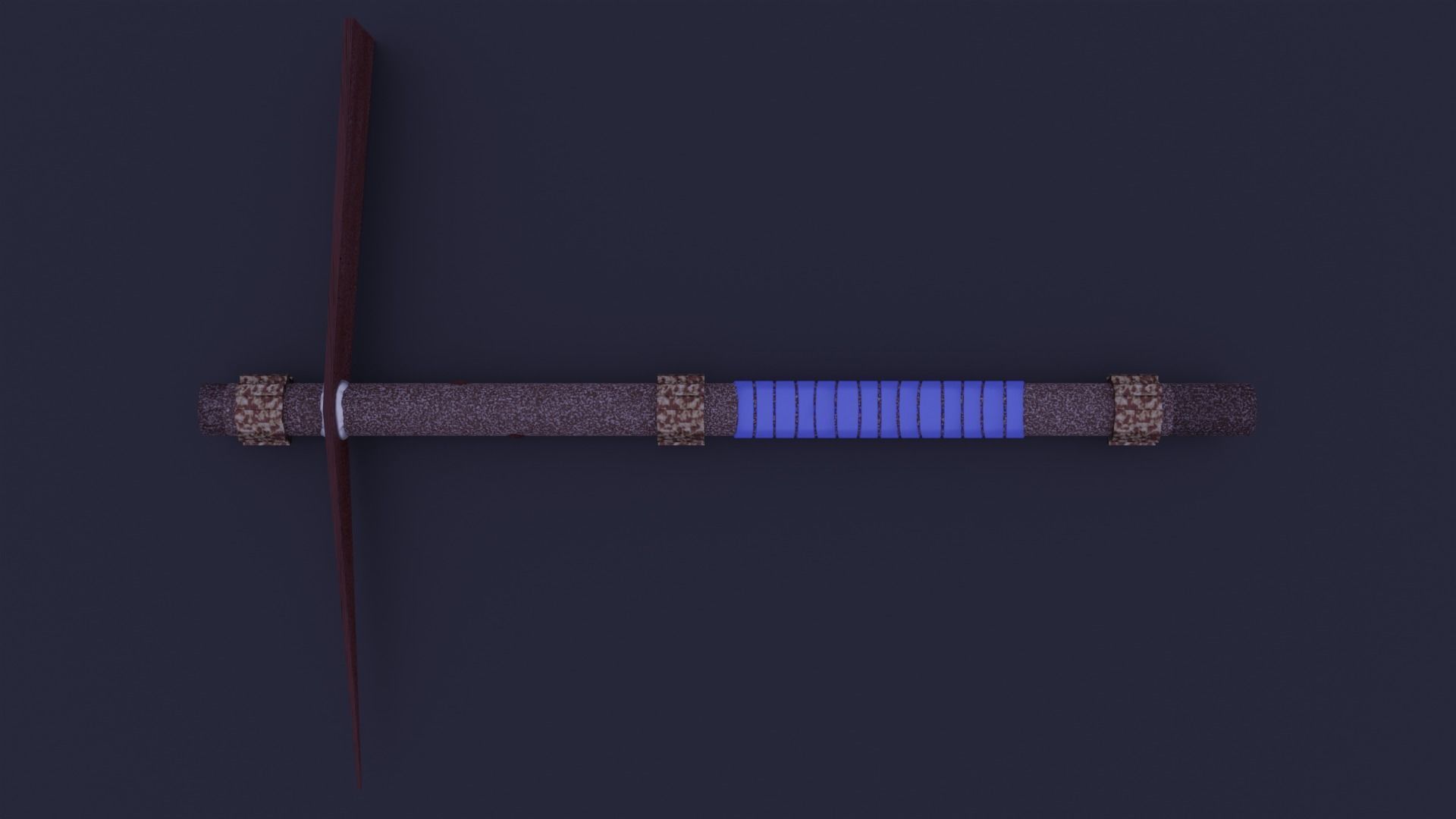 3D model Post Apocalypse Pickaxe low poly PBR game ready model VR / AR ...