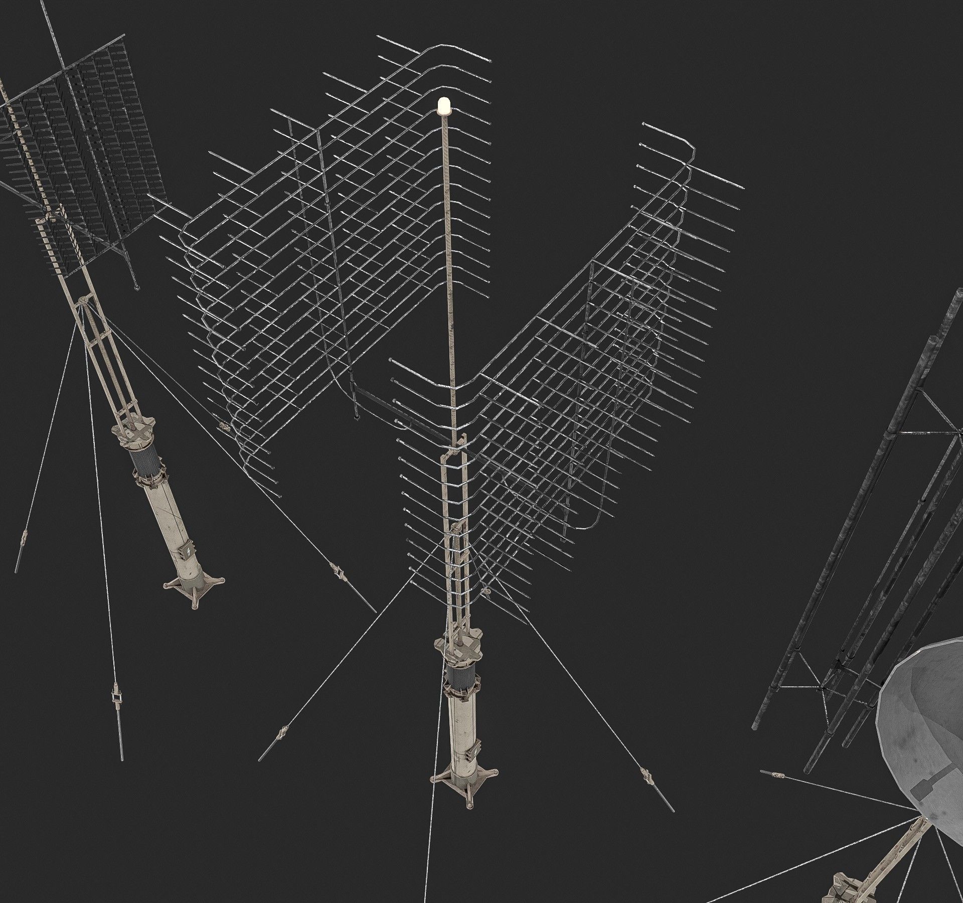 3D model Army Antenna Pack 3 Types VR / AR / low-poly | CGTrader