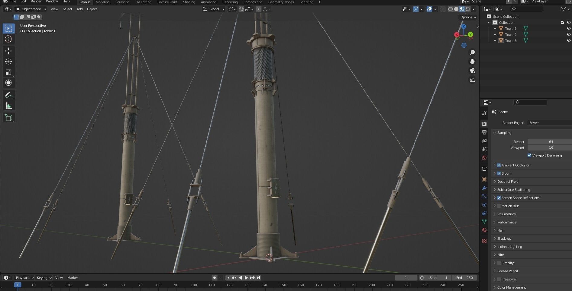 3D model Army Antenna Pack 3 Types VR / AR / low-poly | CGTrader