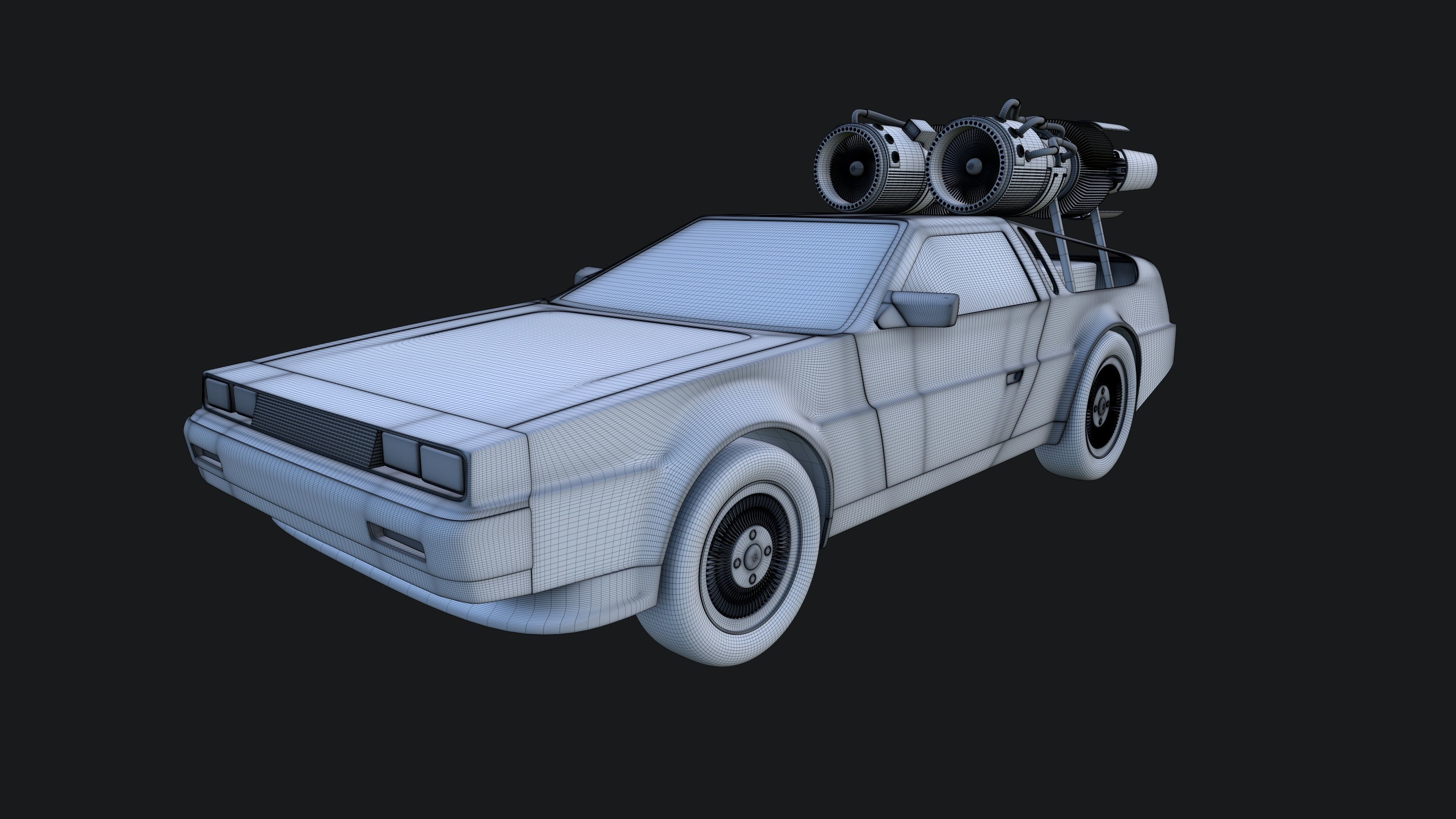 Delorian Rocket 3D model | CGTrader