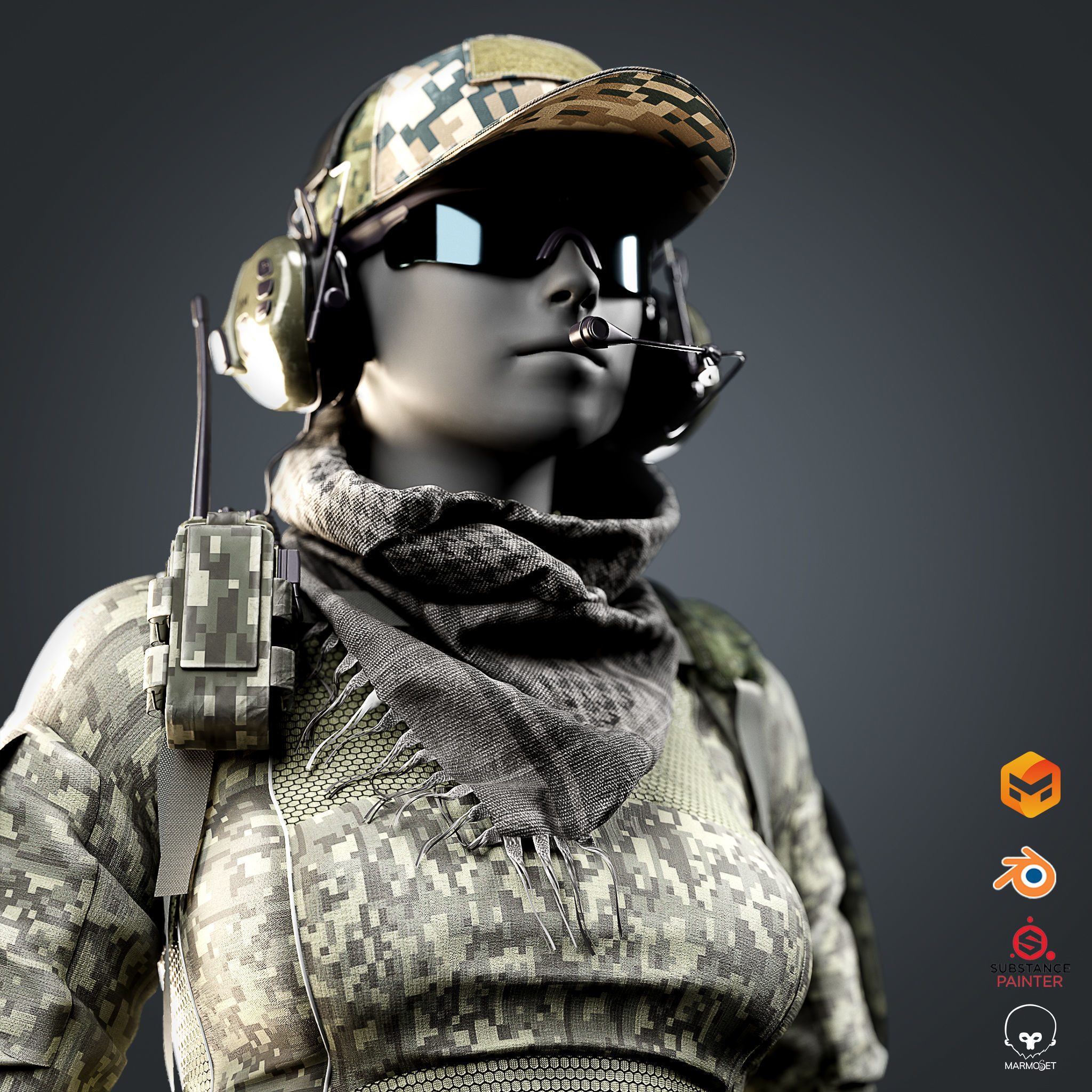 3D model Military Rapid Assault Suit VR / AR / low-poly | CGTrader