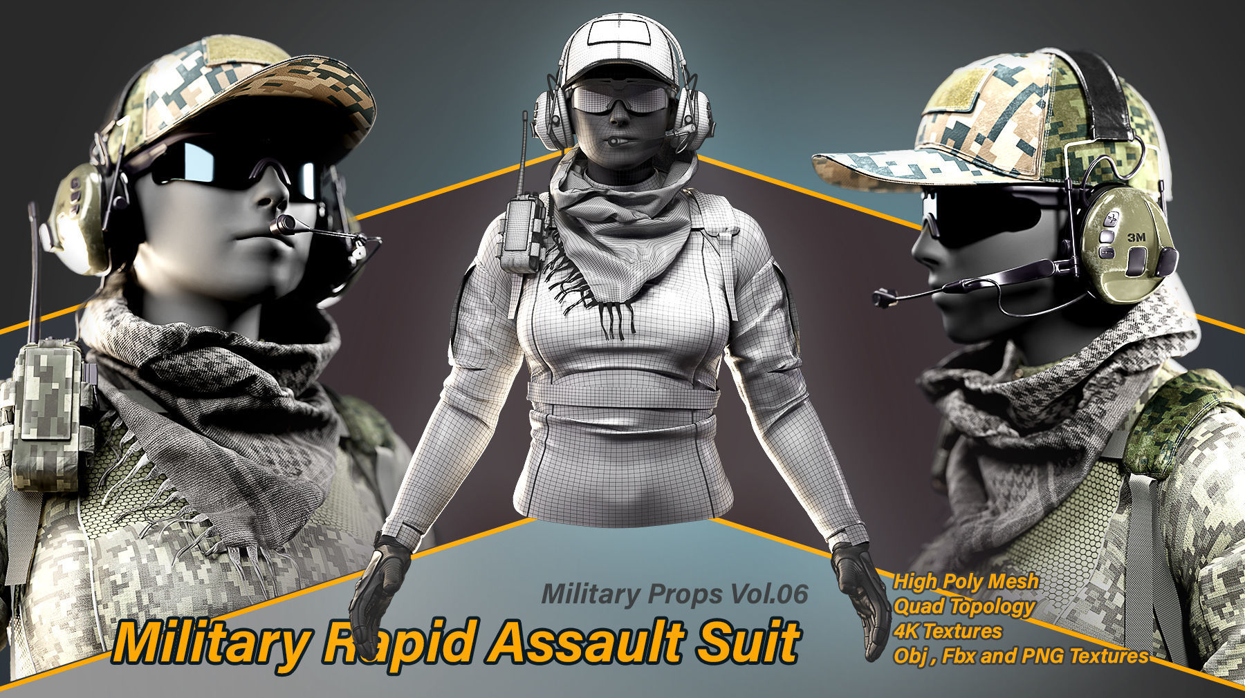 3D model Military Rapid Assault Suit VR / AR / low-poly | CGTrader